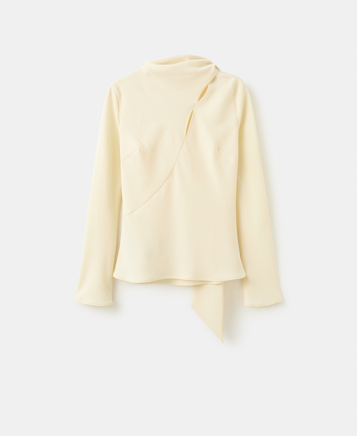 Click here for Mango Womens Slit Scarf Blouse - Ecru prices