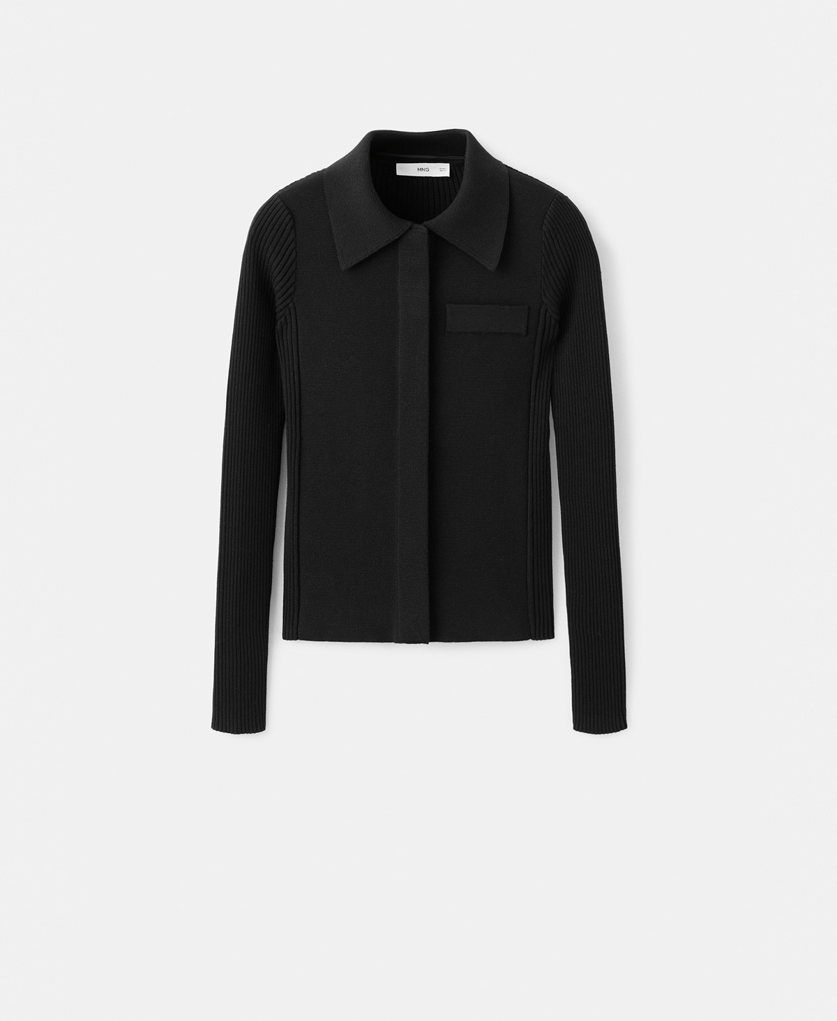 Click here for Mango Womens Pocket Knit Cardigan Sweater - Black prices