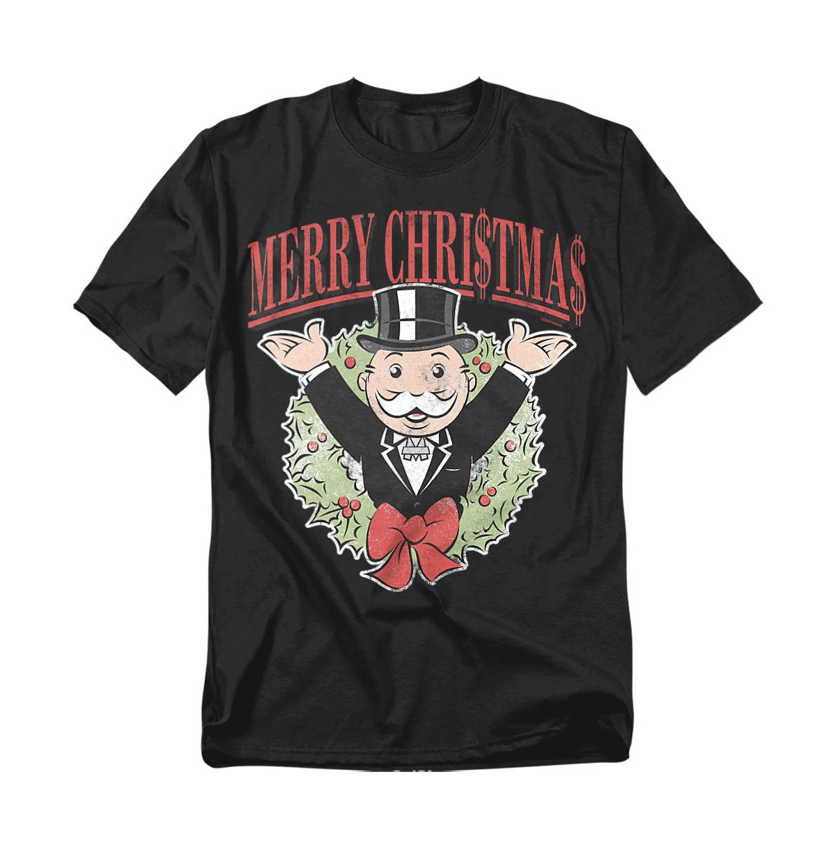 Click here for Monopoly Mens Man Merry Christmas T-Shirt - Black prices