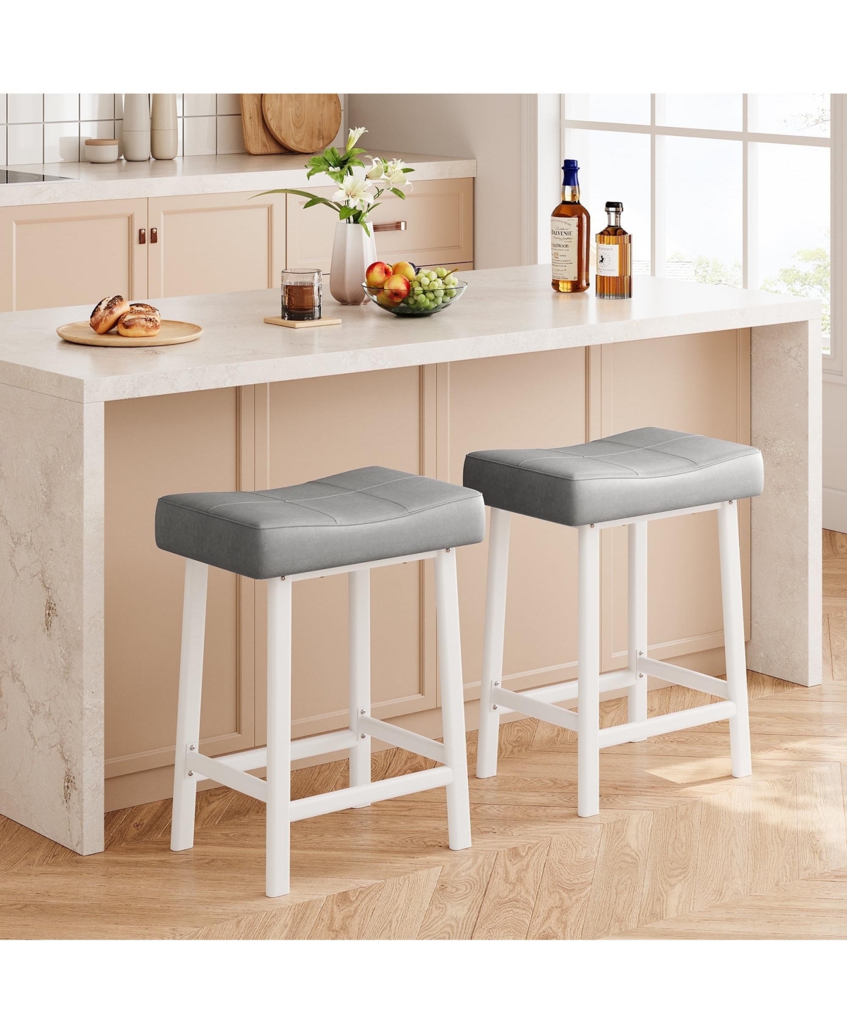 Click here for gaomon Counter Height Bar Stools Set of 2  Pu Leat... prices