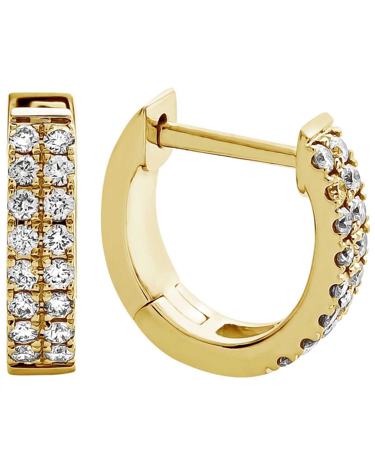 Click here for Macys Diamond Huggie Earrings (1/3 ct. t.w.) in 14... prices
