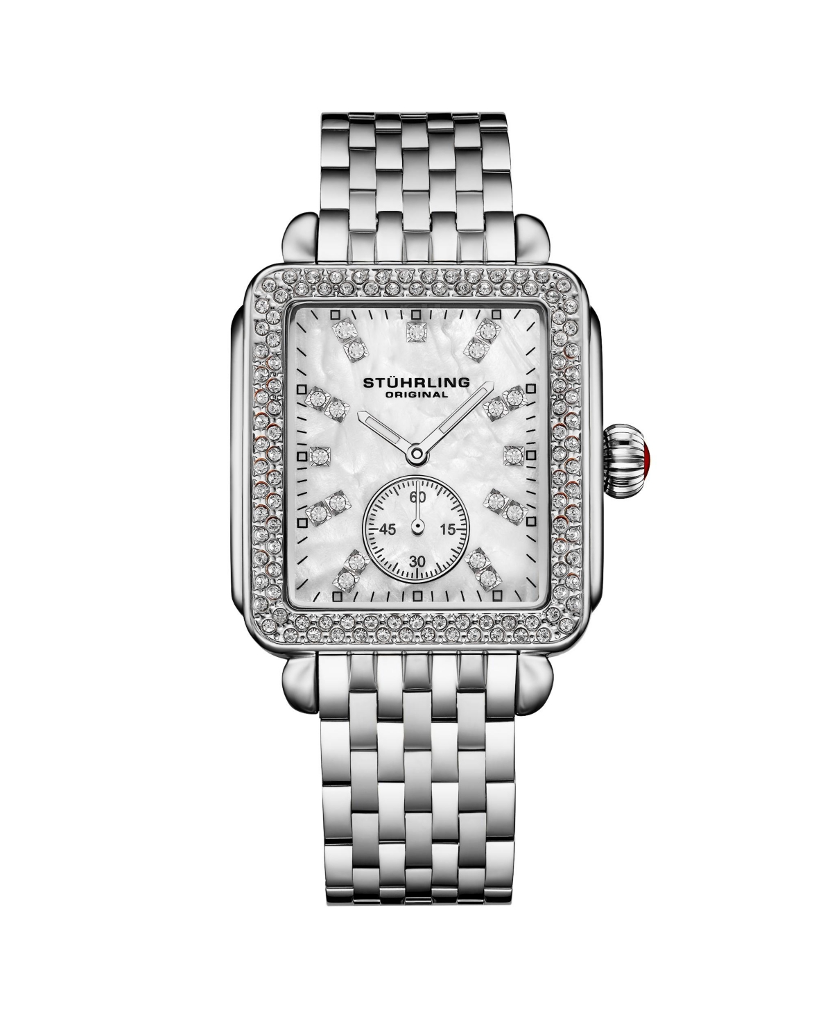 Click here for Stuhrling Women s 4090 34mm Crystal-Accented Recta... prices