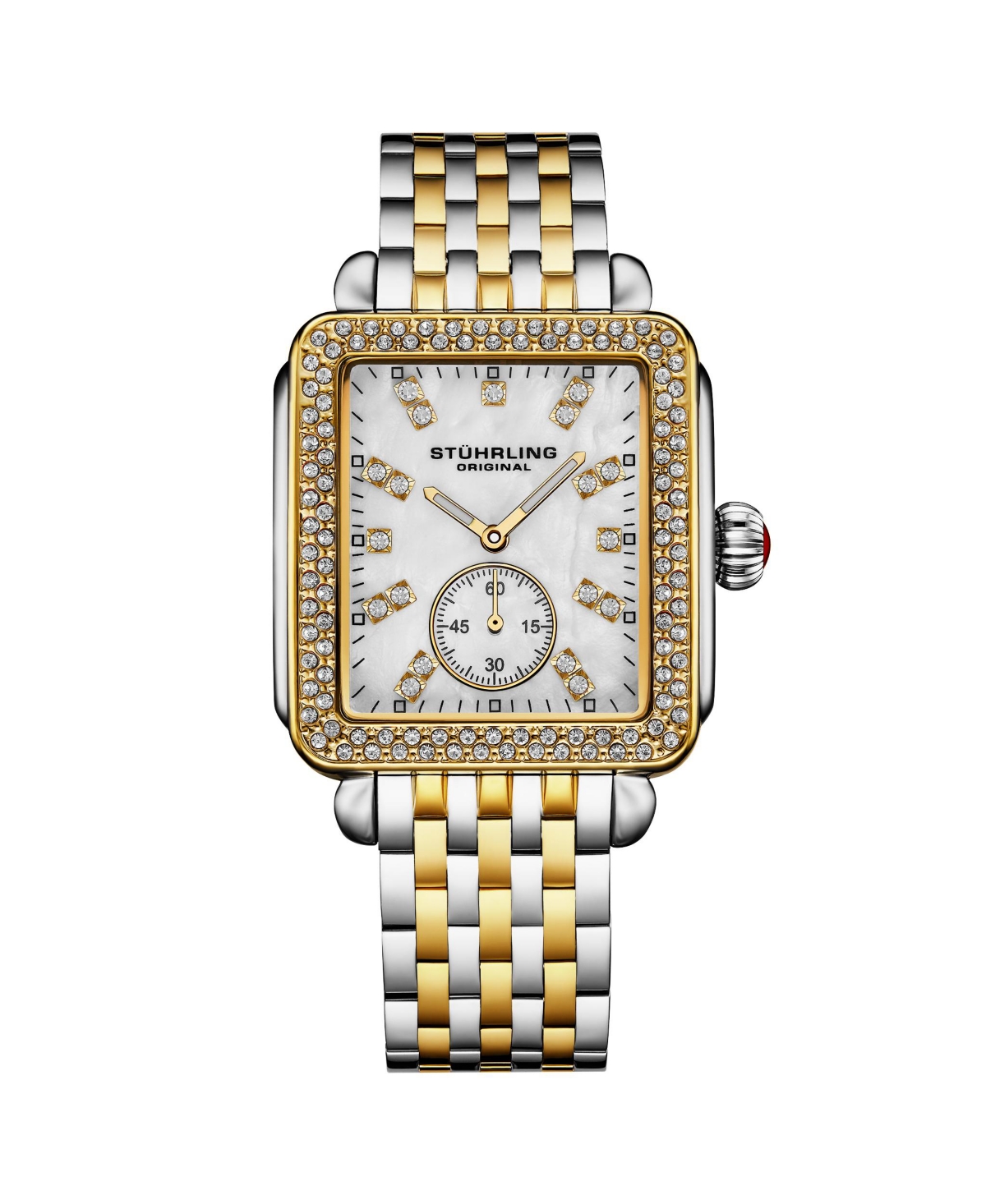 Click here for Stuhrling Women s 4090 34mm Crystal-Accented Recta... prices