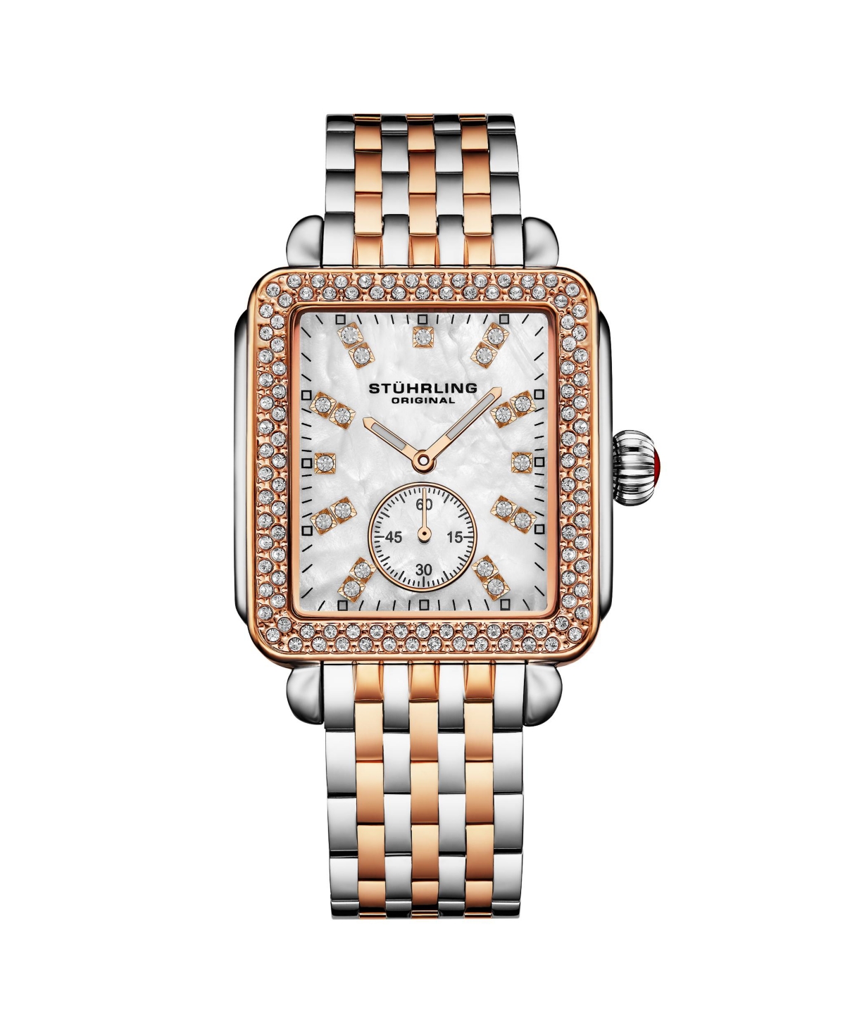 Click here for Stuhrling Women s 4090 34mm Crystal-Accented Recta... prices
