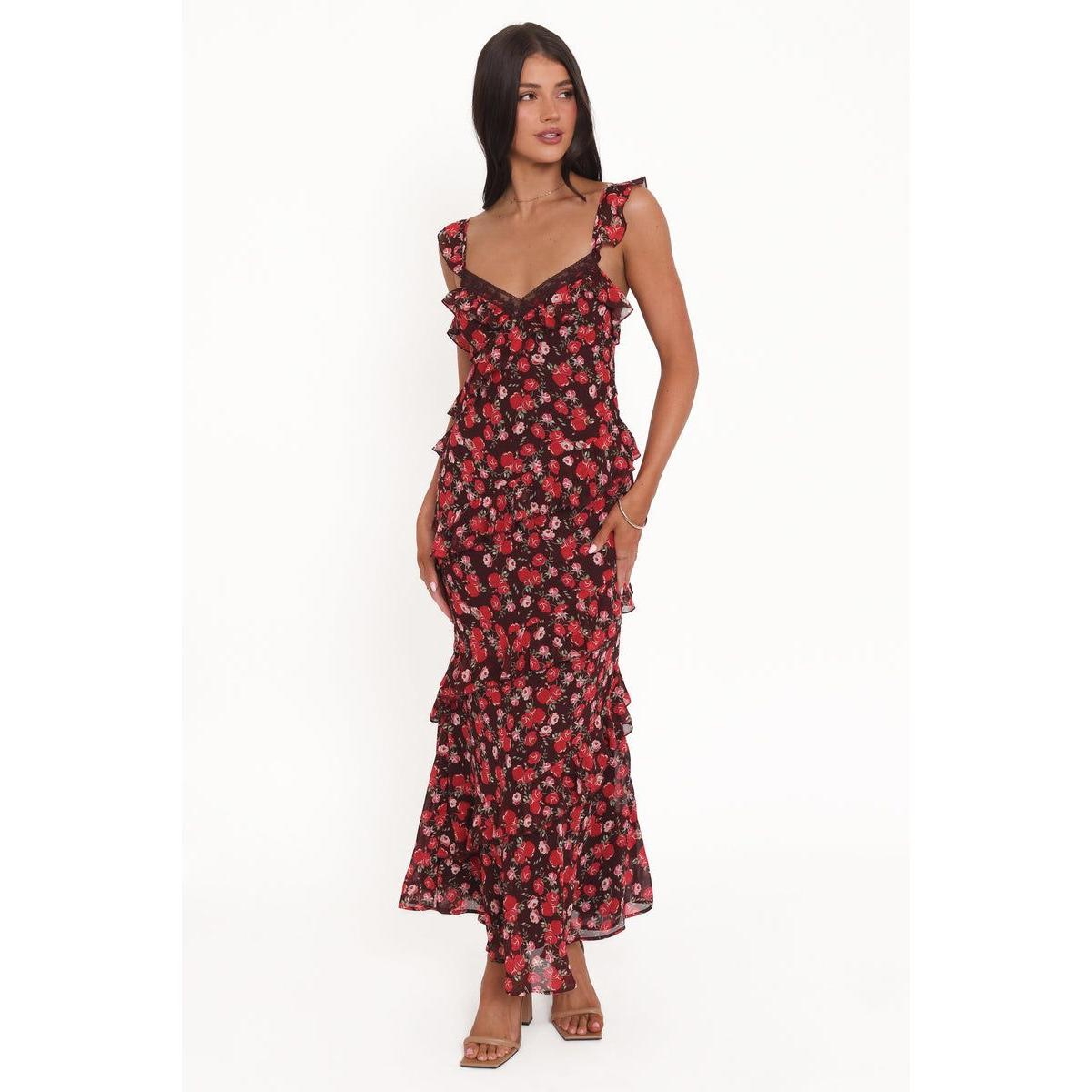 Click here for Petal and Pup Womens Virginia Maxi Dress - Brown f... prices