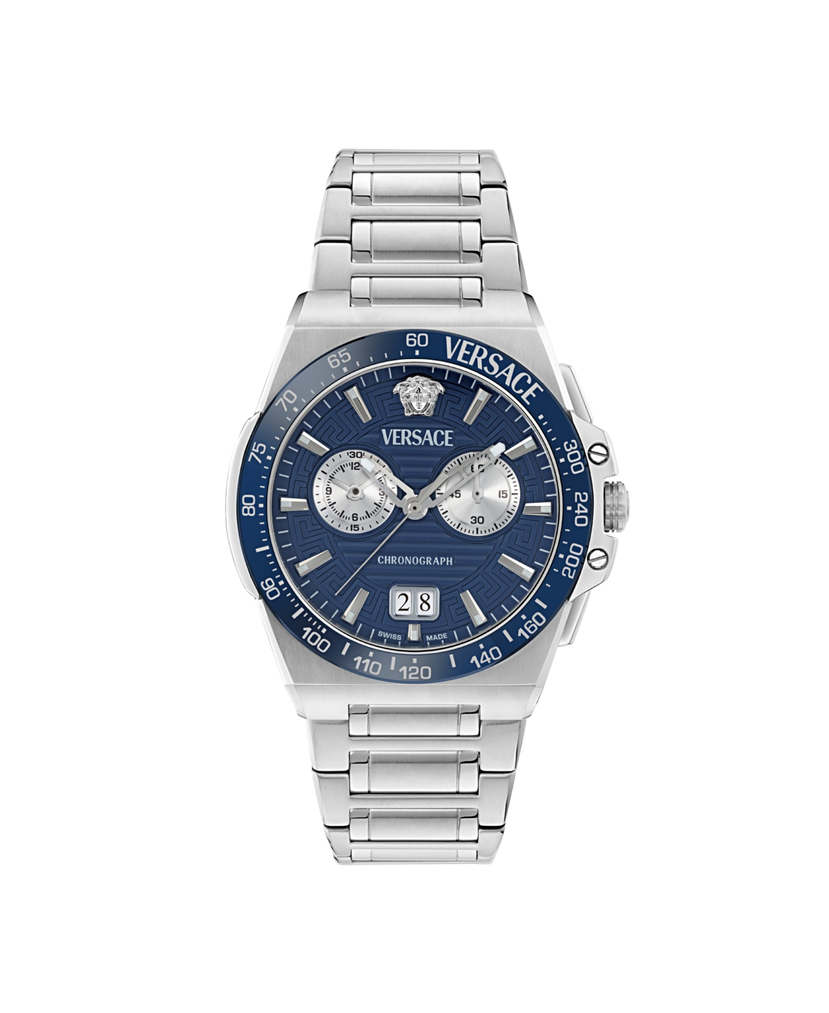 Click here for Versace Mens Greca Reaction Silver Stainless Steel... prices