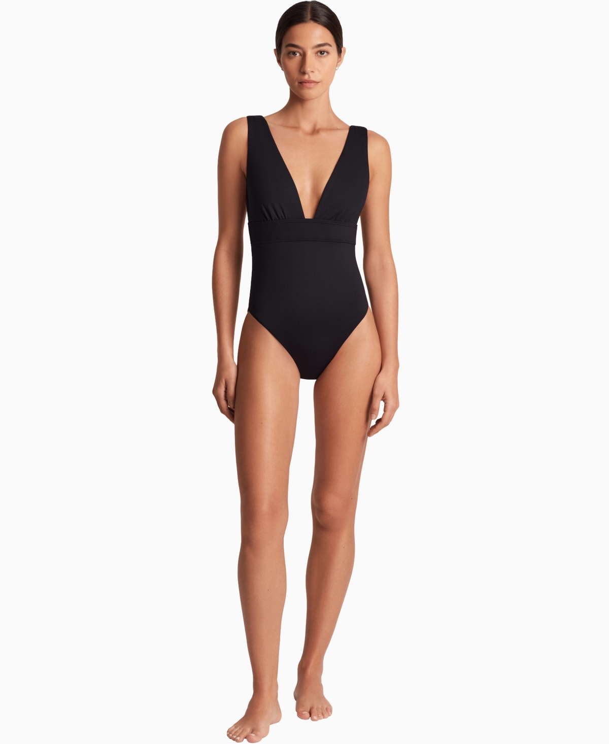Click here for Lauren Ralph Lauren Womens Modern V-Neck One-Piece... prices