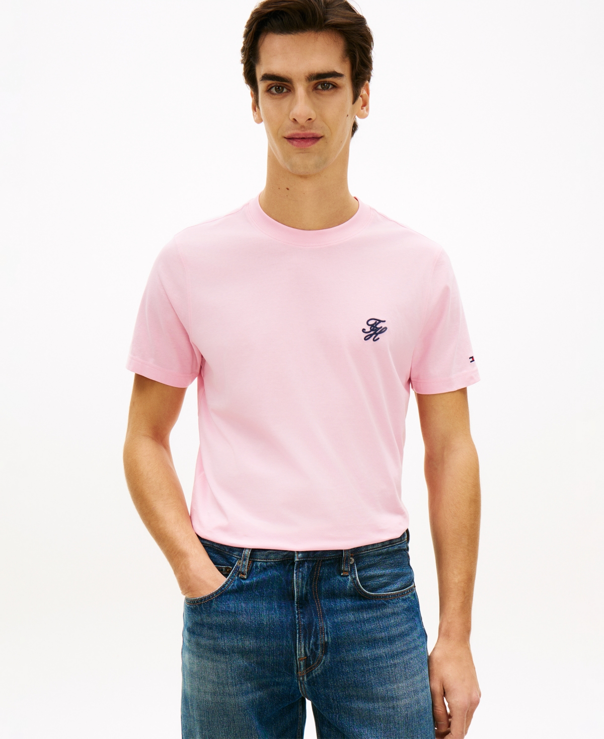 Click here for Tommy Hilfiger Mens Script Monogram Crewneck T-Shi... prices