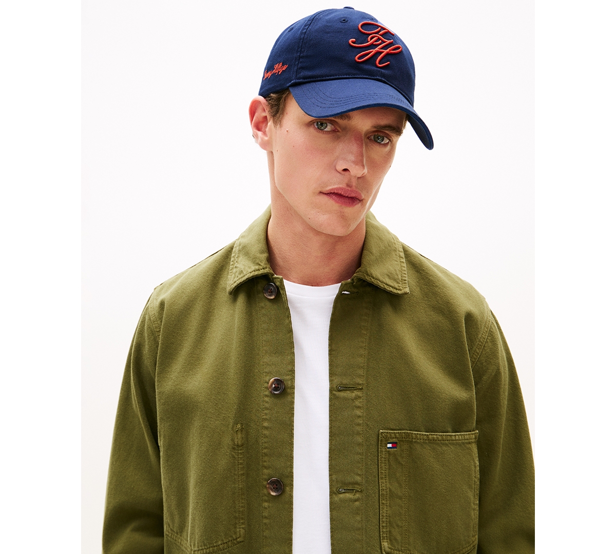 Tommy Hilfiger Mens Embroidered Logo Cap - Preppy Navy