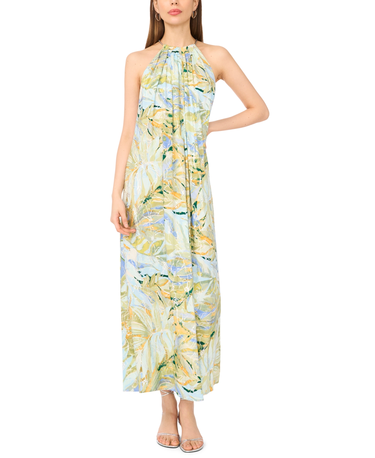 Click here for Msk Womens Halter Neck Long Maxi Dress - Hydrangea prices