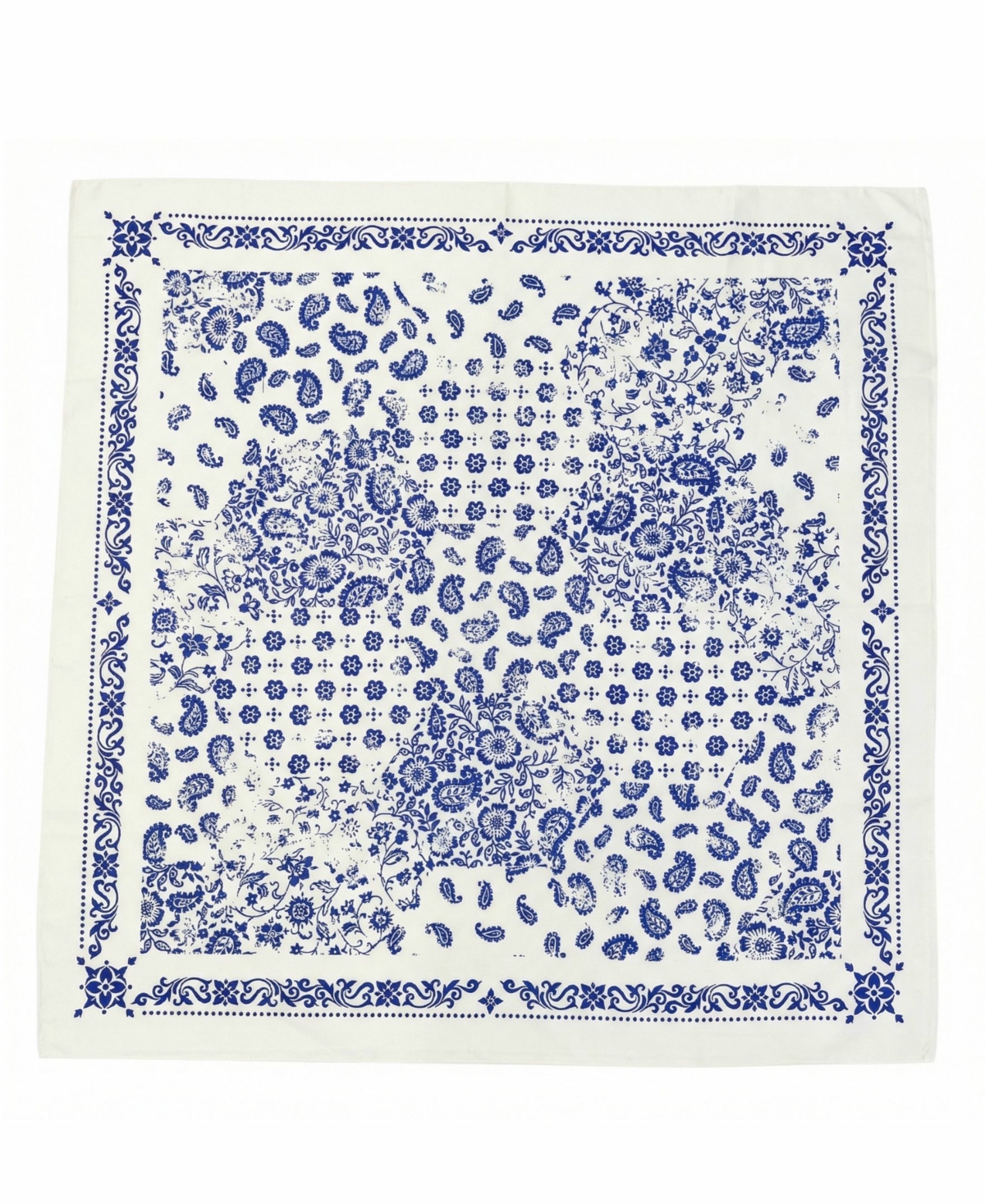 Click here for Marcus Adler Satin Paisley Square Scarf - Blue prices