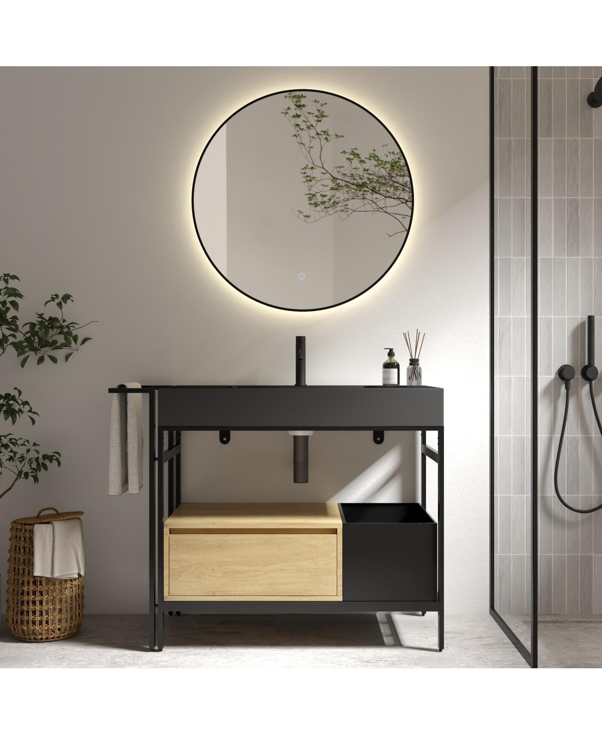 Click here for Sillysis 36 Industrial Bathroom Vanity with Artifi... prices