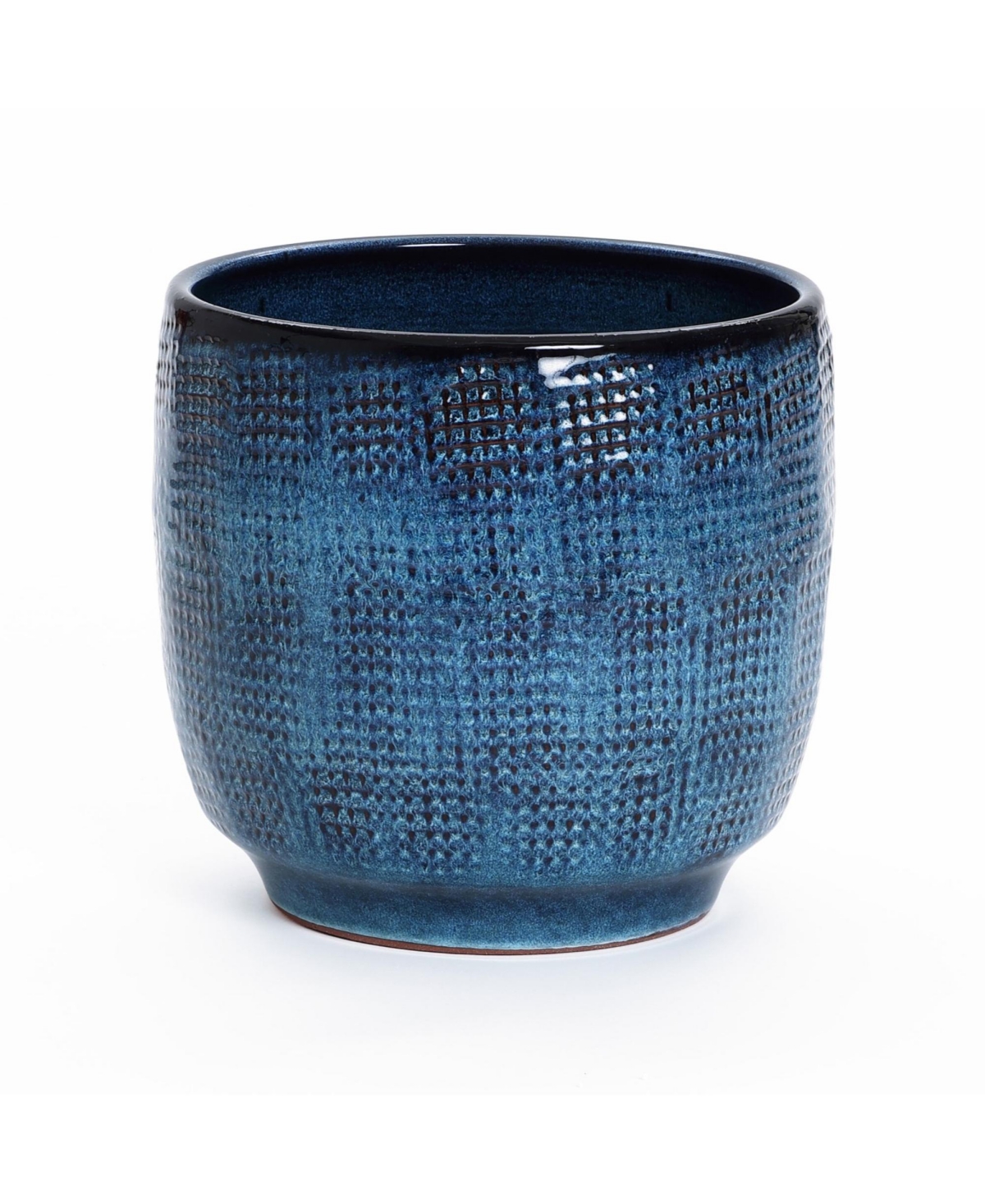 Click here for LuxenHome Ocean Blue 12-Inch Round Ceramic Planter... prices