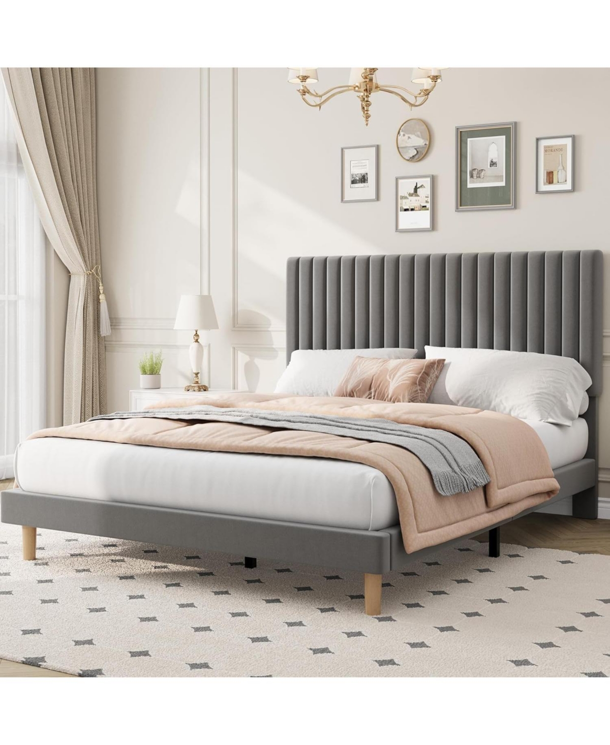 Click here for gaomon Bed Frame with Adjustable Headboard  Velvet... prices