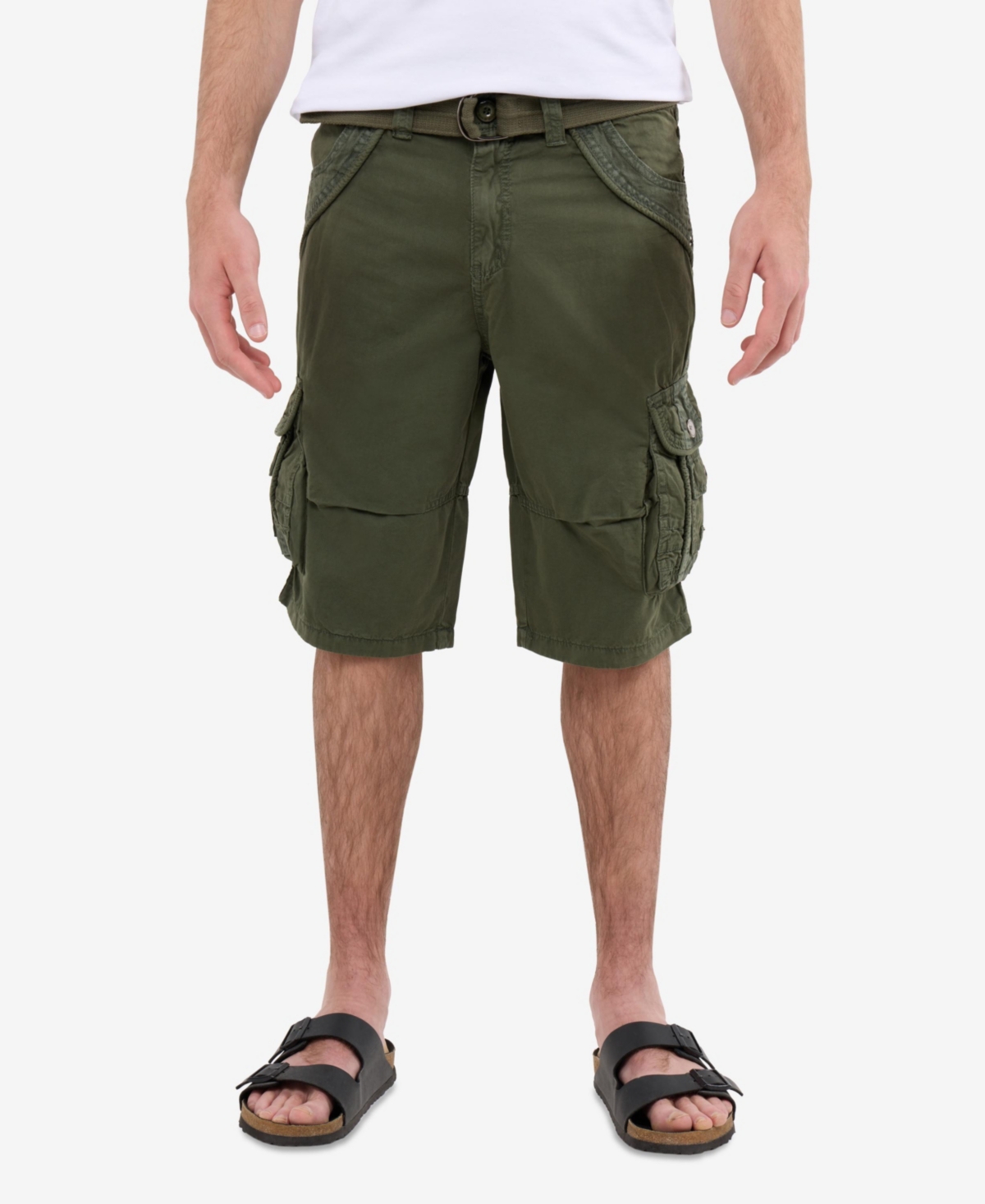 Click here for X-Ray Mens Belted Double Pocket Cargo Shorts - Sag... prices