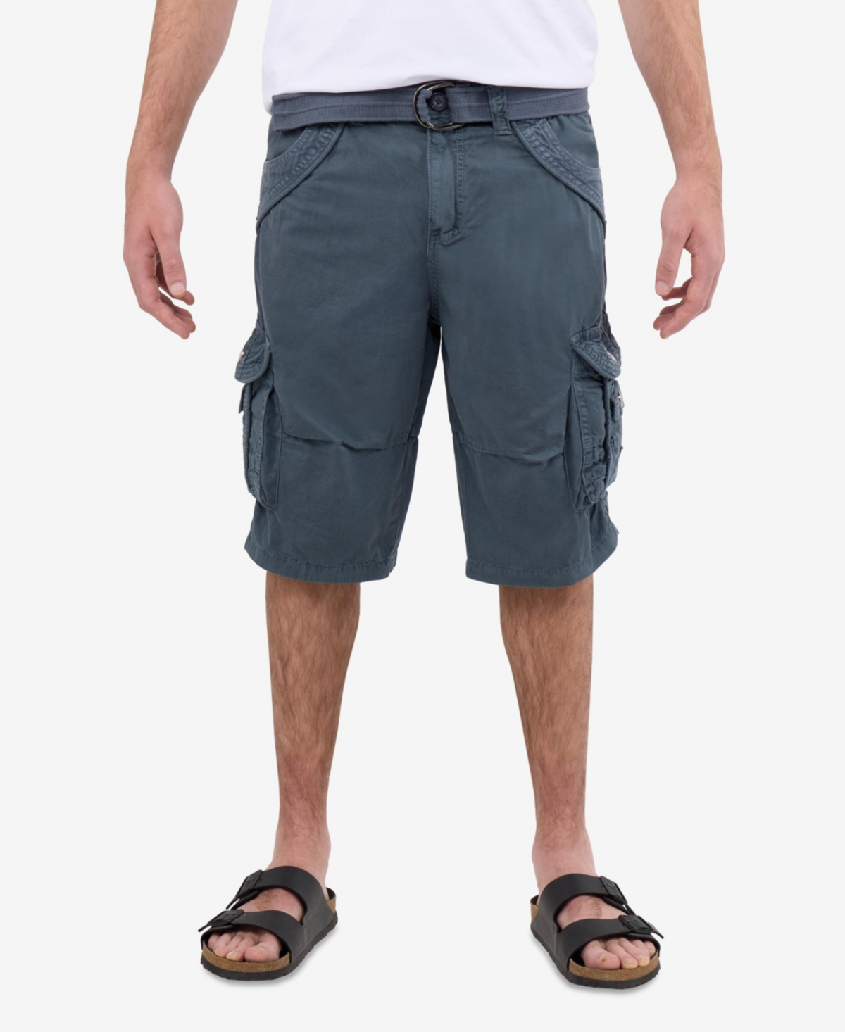 Click here for X-Ray Mens Belted Double Pocket Cargo Shorts - Ste... prices