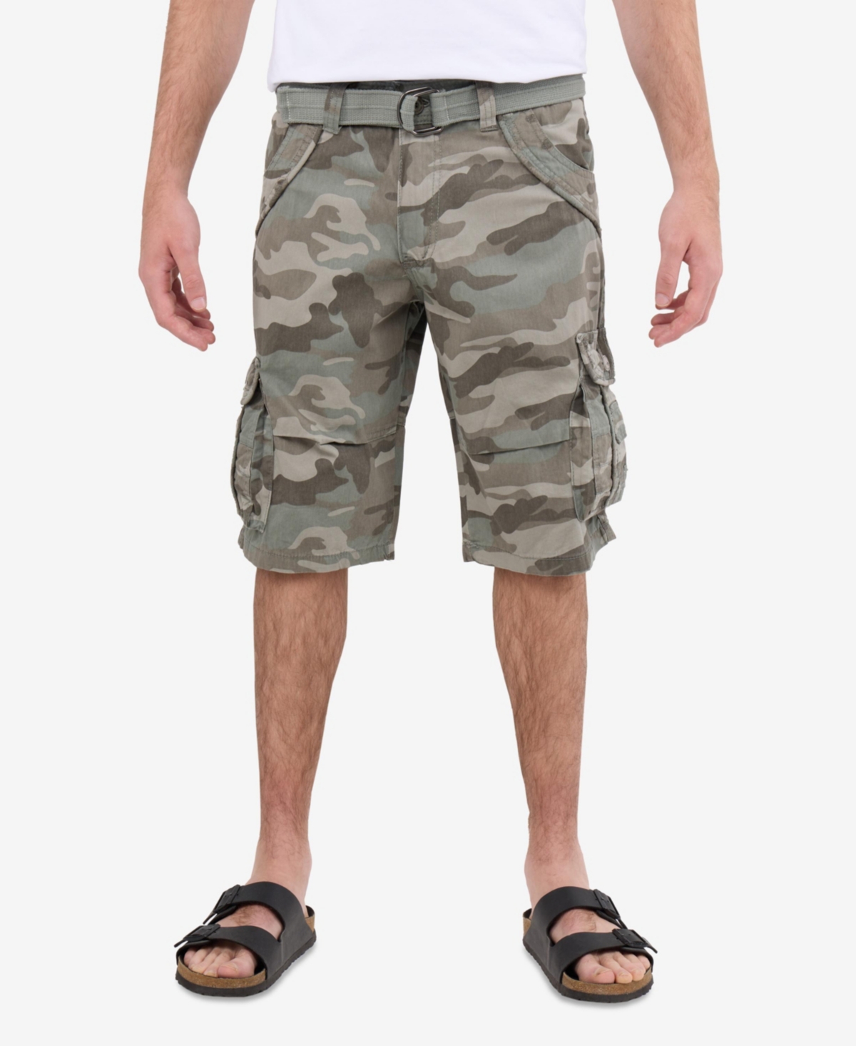 Click here for X-Ray Mens Belted Double Pocket Cargo Shorts - Sag... prices