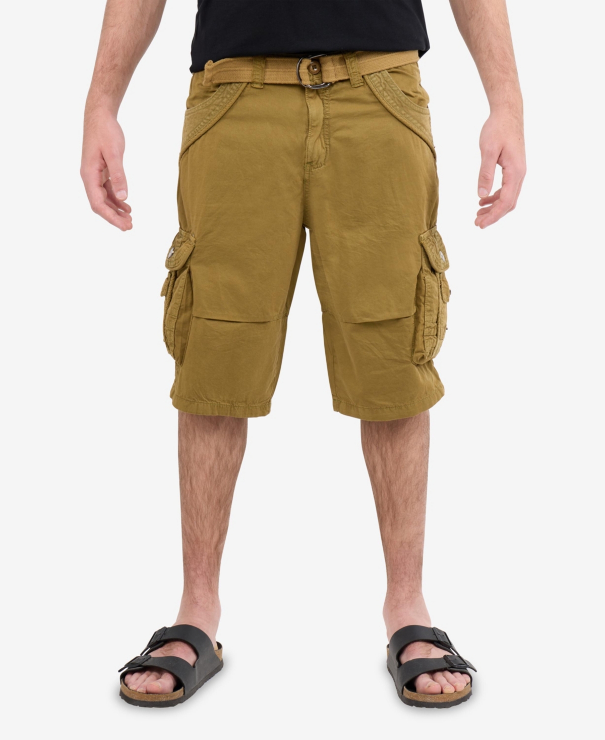Click here for X-Ray Mens Belted Double Pocket Cargo Shorts - Bri... prices