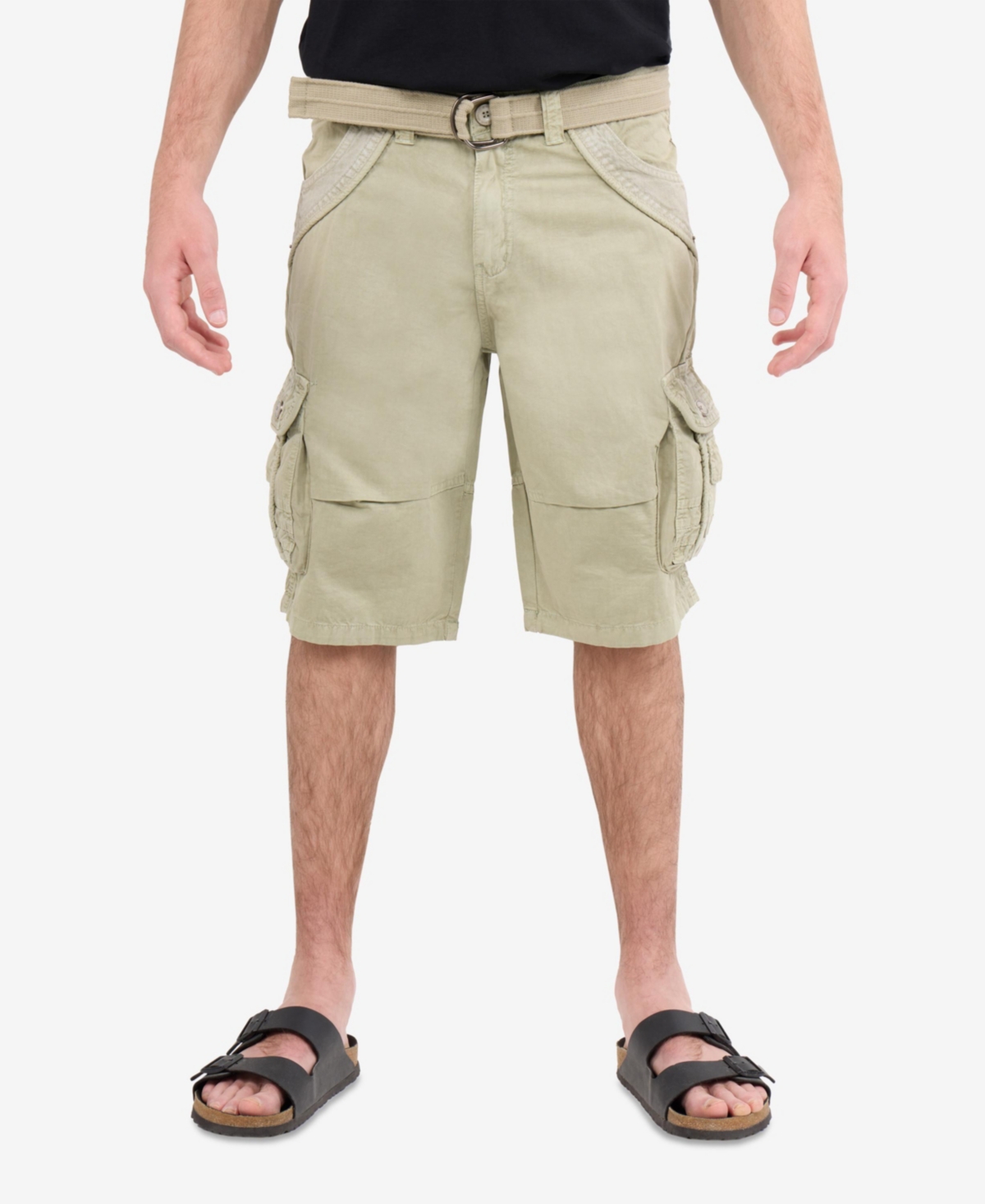 Click here for X-Ray Mens Belted Double Pocket Cargo Shorts - Sto... prices