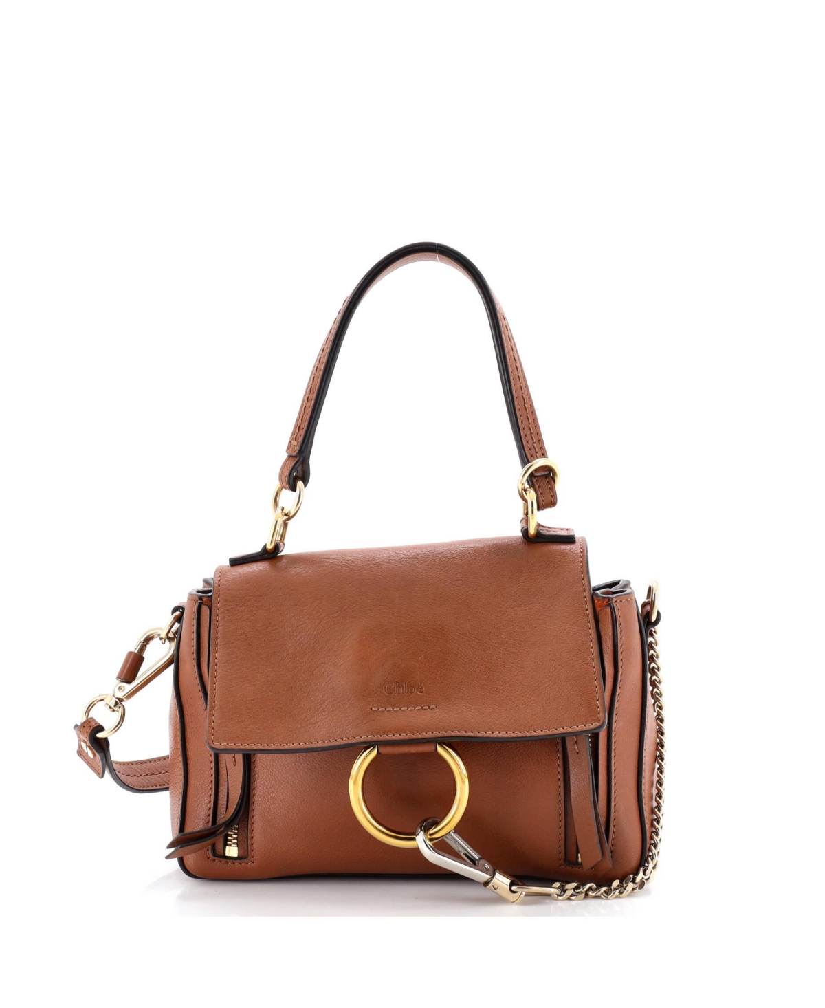 Click here for Pre-Owned Chloe Small Faye Day Bag Leather - Brown prices