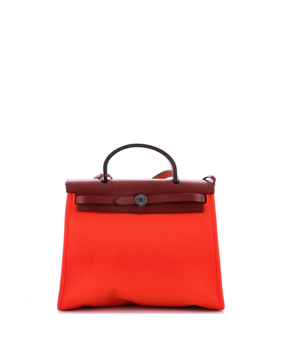 Click here for Pre-Owned HERMES 31 Herbag Zip Leather and Toile -... prices