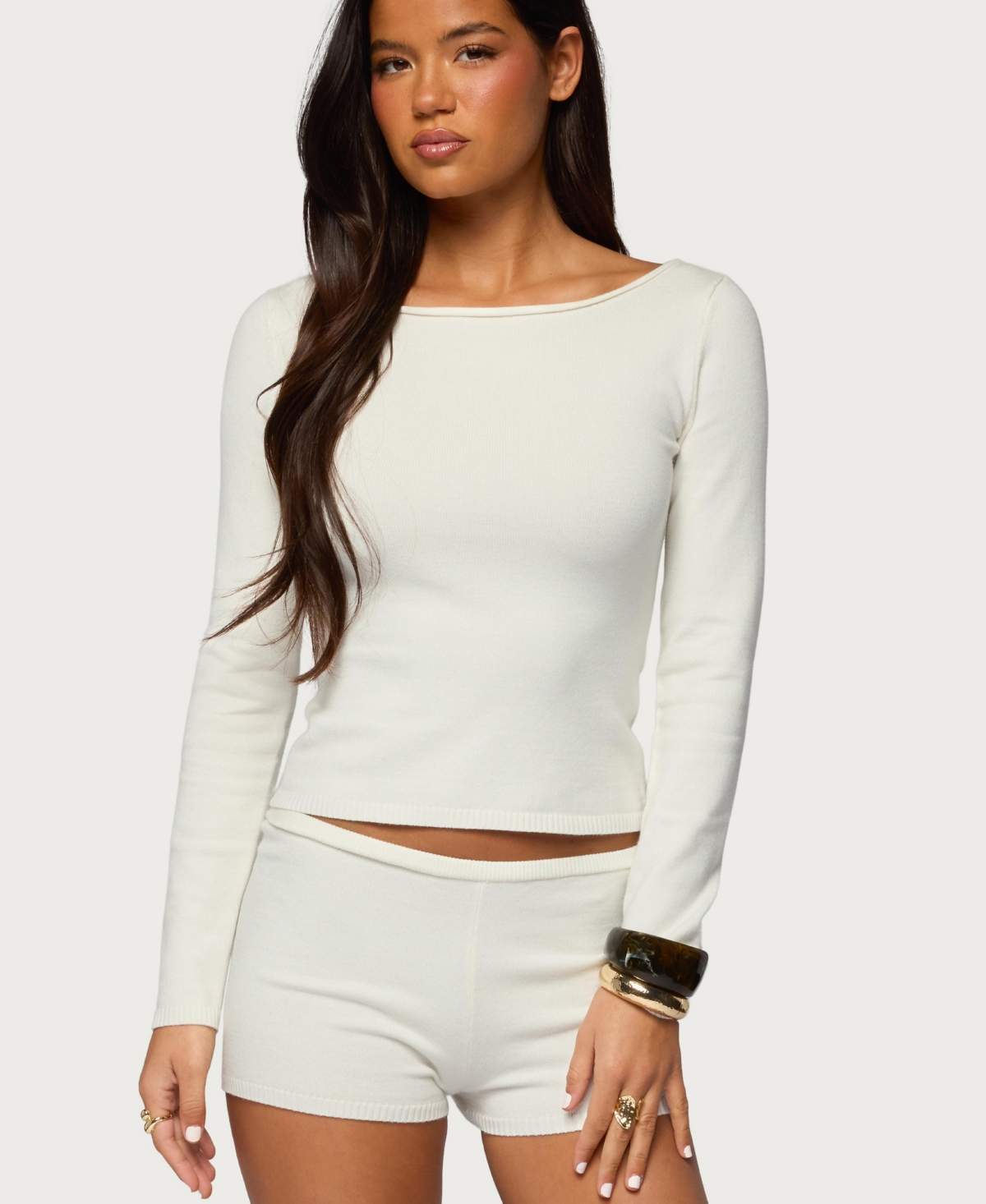 Click here for Edikted Womens Arianna Off Shoulder Knit Sweater -... prices