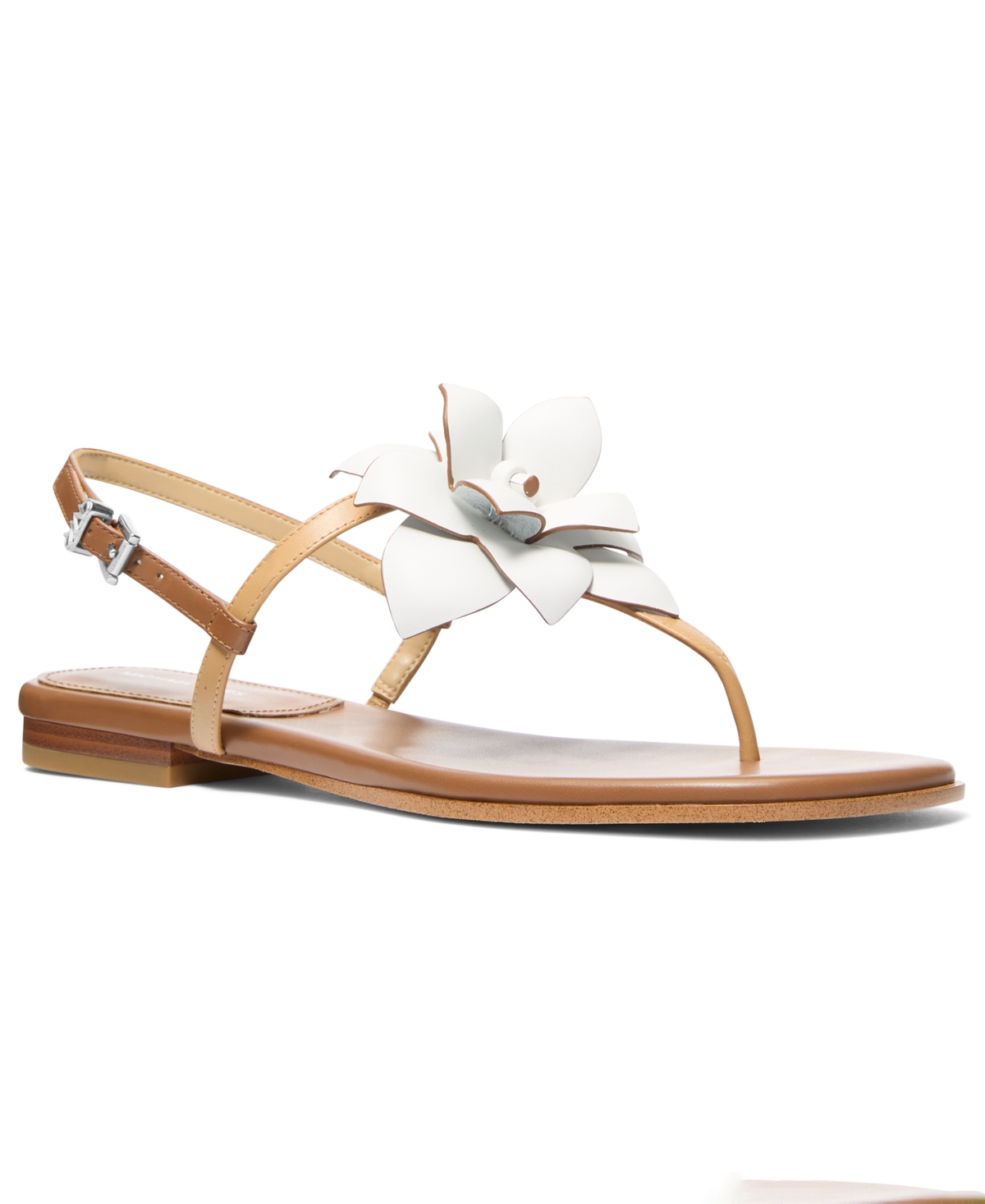 Click here for Michael Kors Womens Jacie Buckle Flat Sandals - Wh... prices