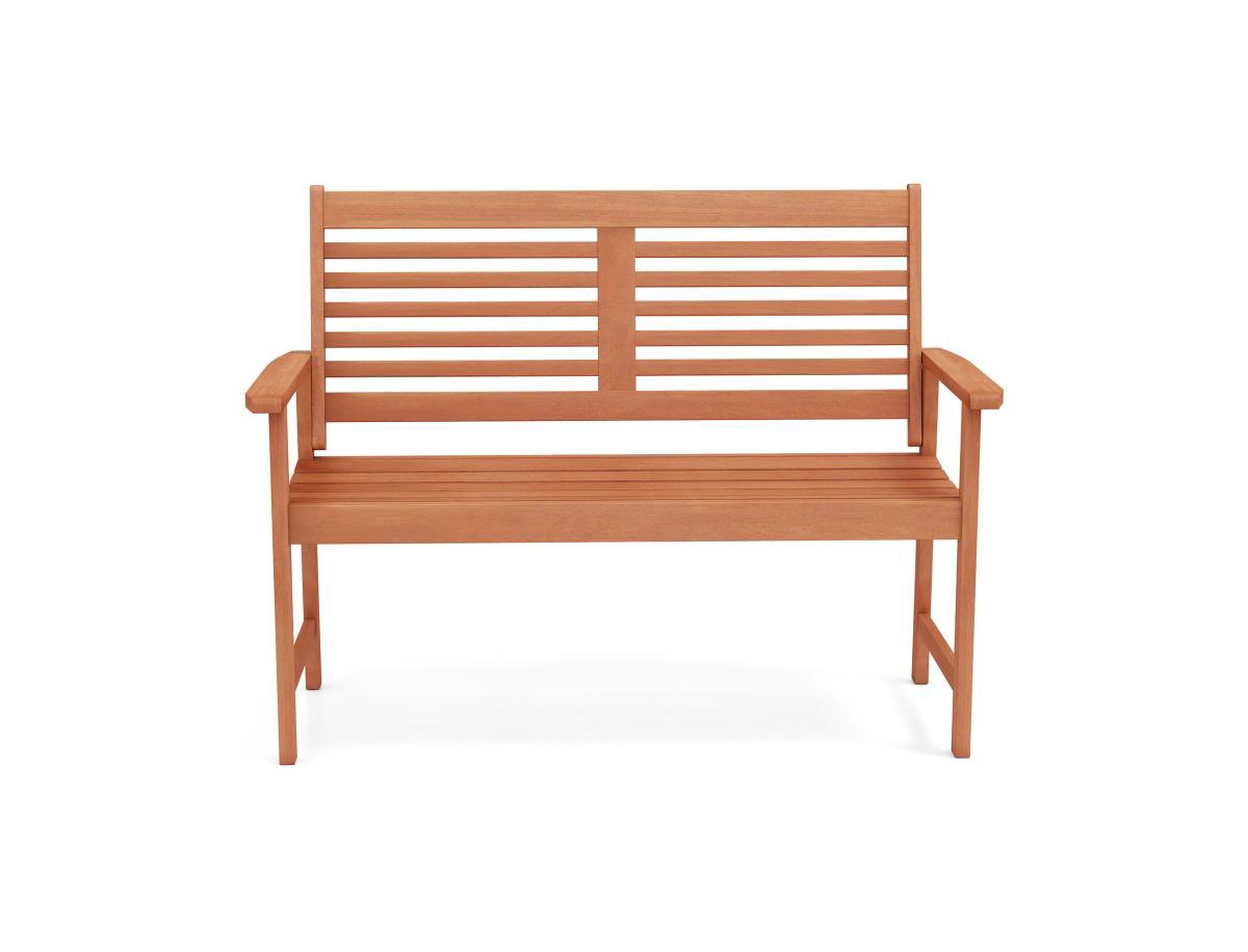 Click here for Outdoor 2-Seat Wood Loveseat with Slatted Seat Des... prices
