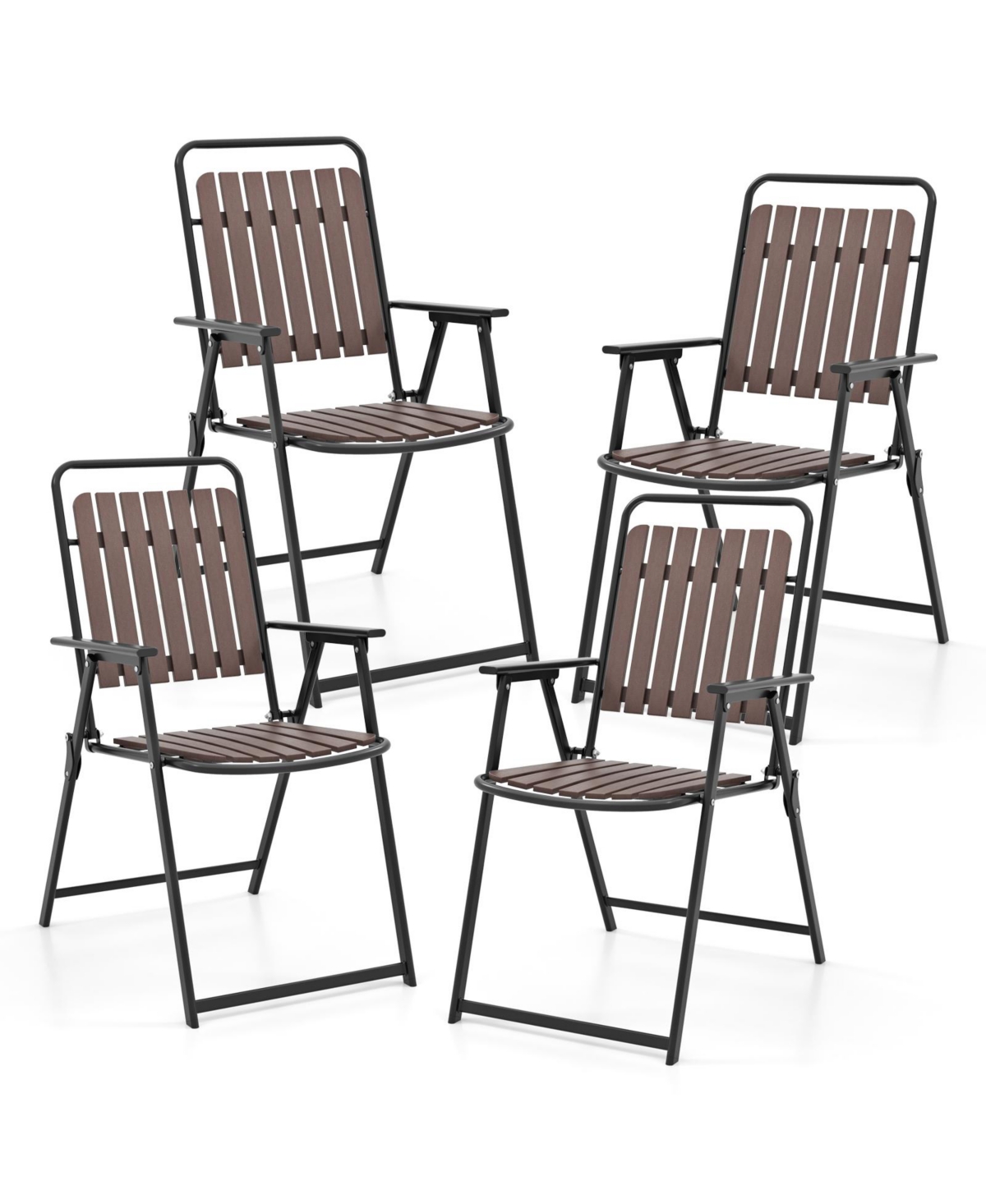 Click here for Gymax 4 pcs Patio Folding Chairs Portable Outdoor... prices