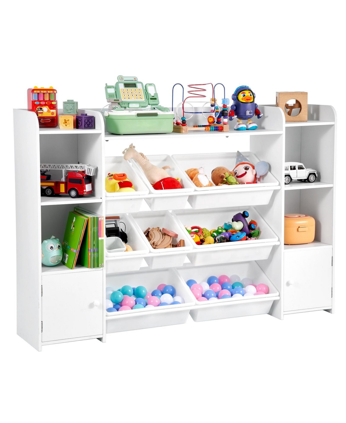 Click here for Mecale Kids Toy Storage Organizer with Bookshelf... prices