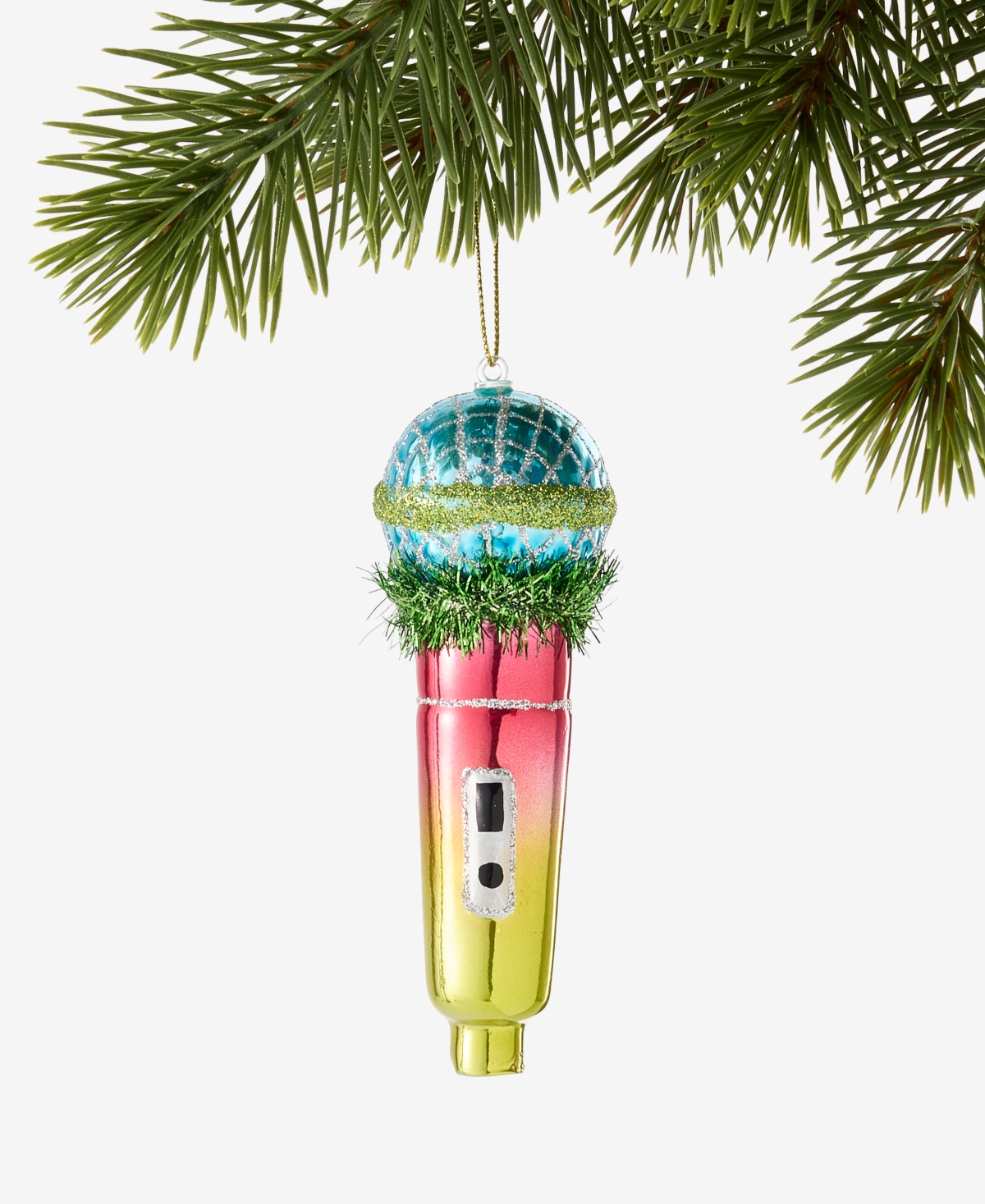 Click here for Holiday Lane Disco Brights Glass Microphone Orname... prices