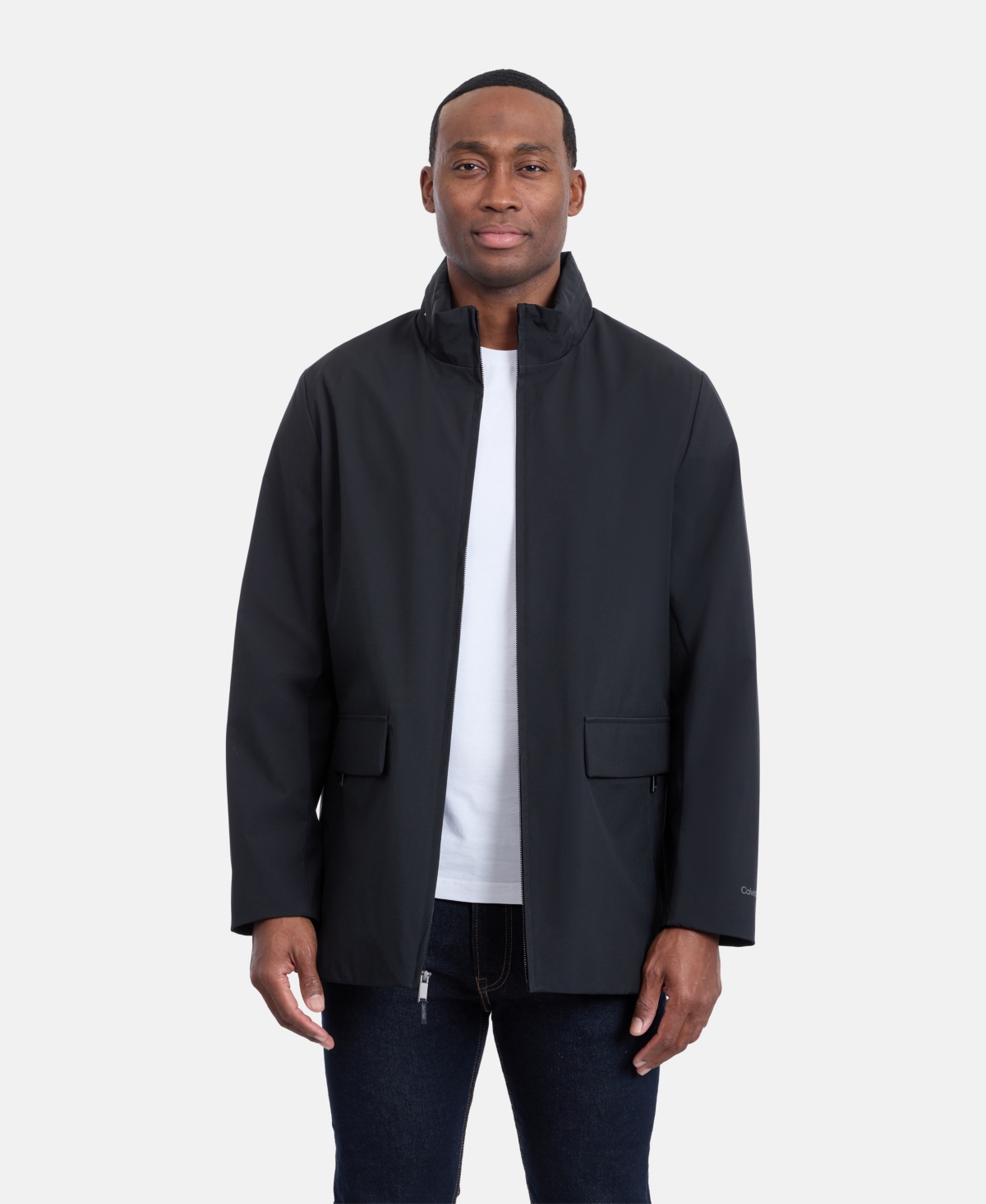 Click here for Calvin Klein Mens Utility Jacket - Black prices