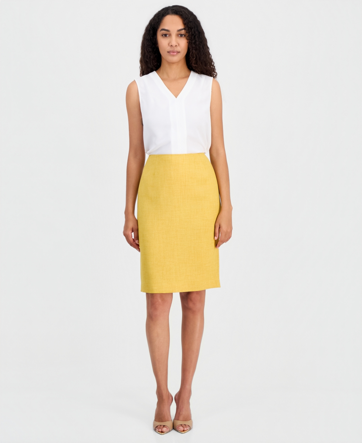 Click here for Kasper Womens Pencil Skirt - Butterscotch prices