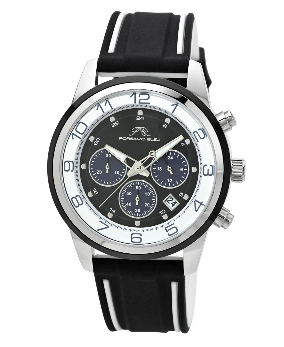 Click here for Porsamo Bleu Mens Arthur Silicone Band Watch 1094B... prices