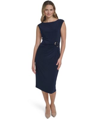 Click here for Jessica Howard Womens Side Ruche Buckle Boat Neck... prices