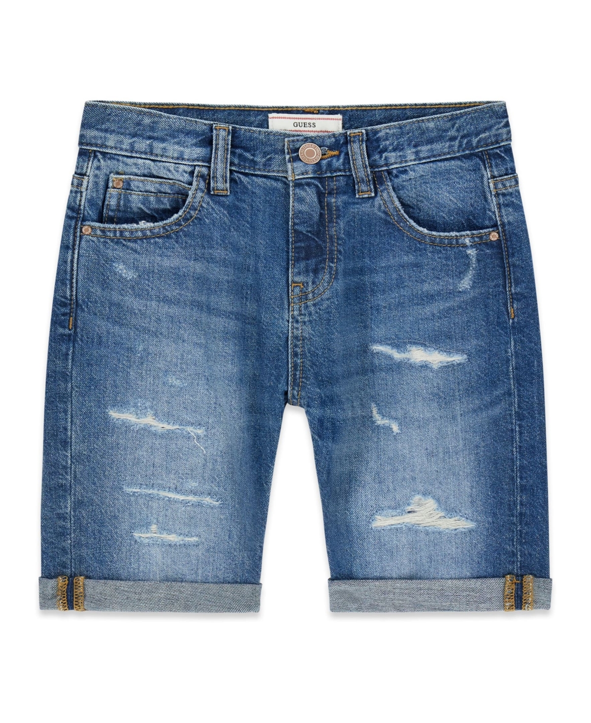 Click here for Guess Boys 8-16 Denim Shorts - Blue prices