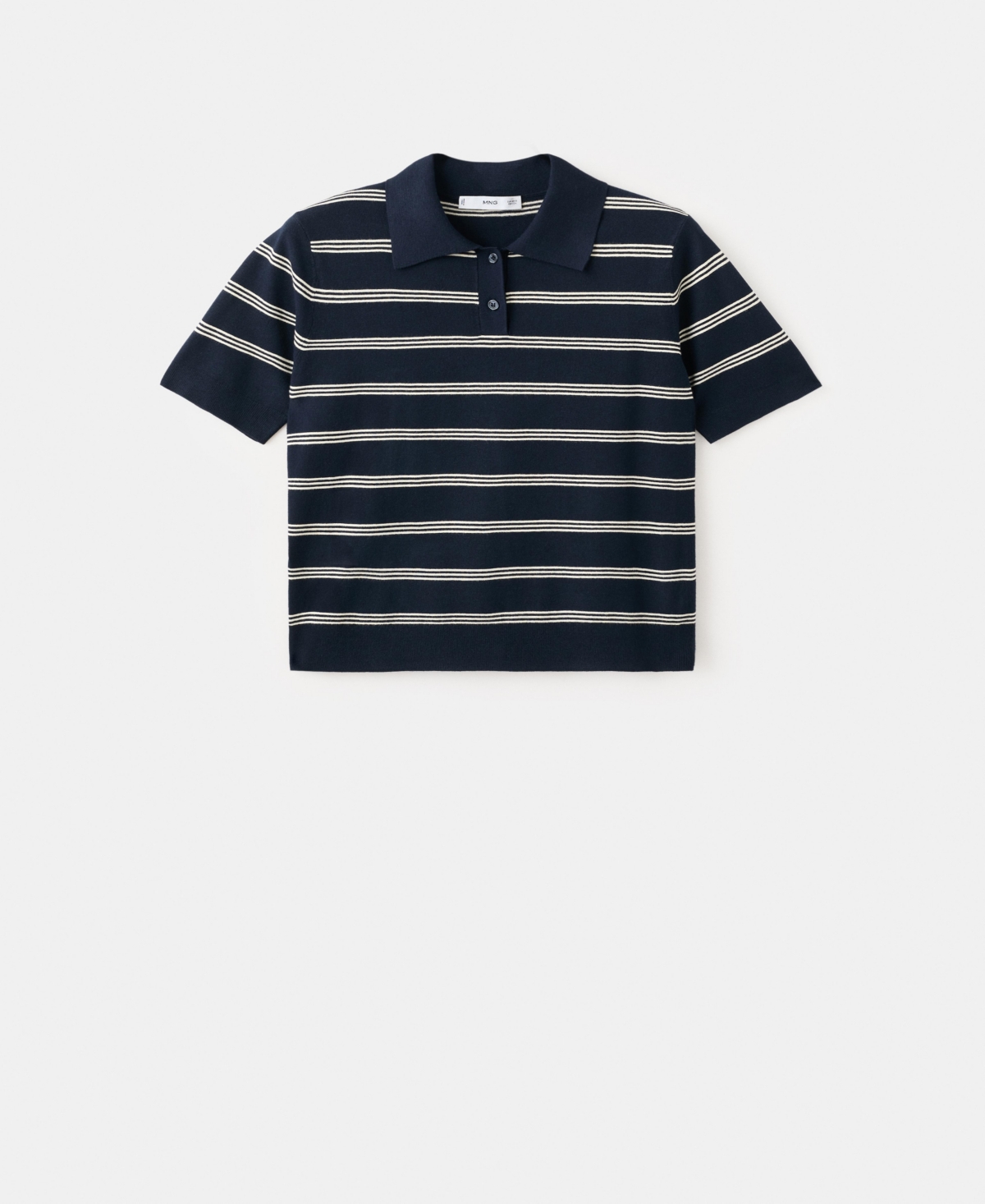 Click here for Mango Womens Knitted Polo-Neck Sweater - Navy prices