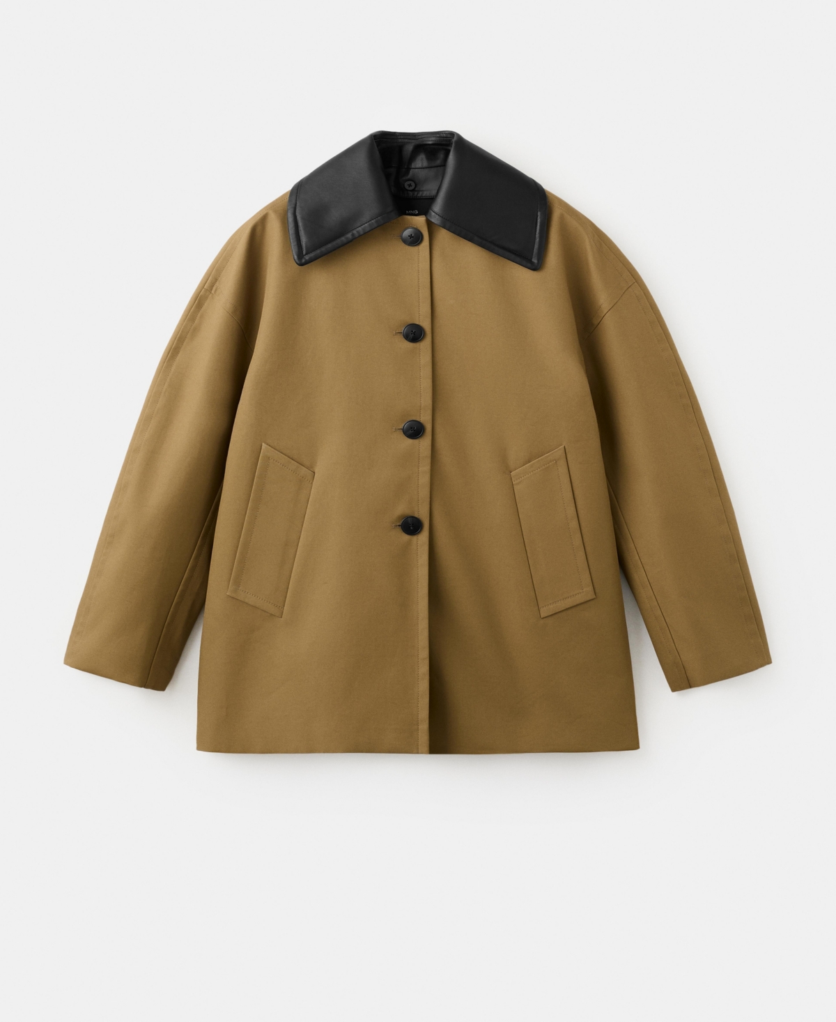 Click here for Mango Womens Faux Leather Effect Trench Coat - Med... prices