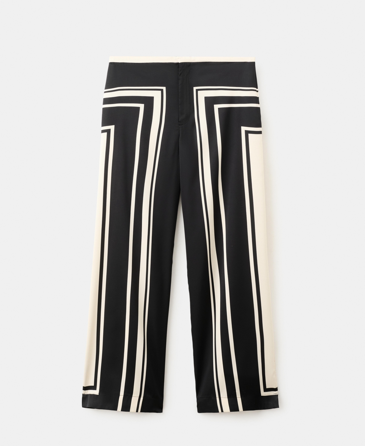 Click here for Mango Womens Satin Printed Pants - Black prices