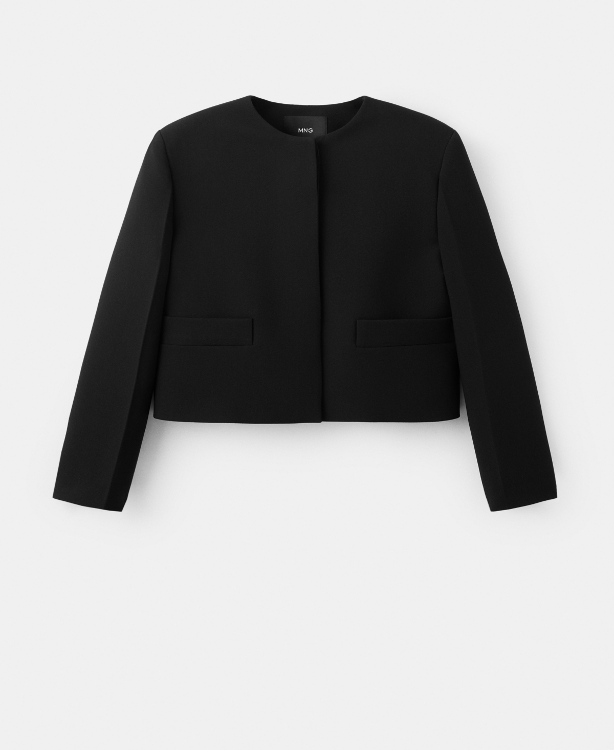 Click here for Mango Womens Crop Suit Blazer - Black prices