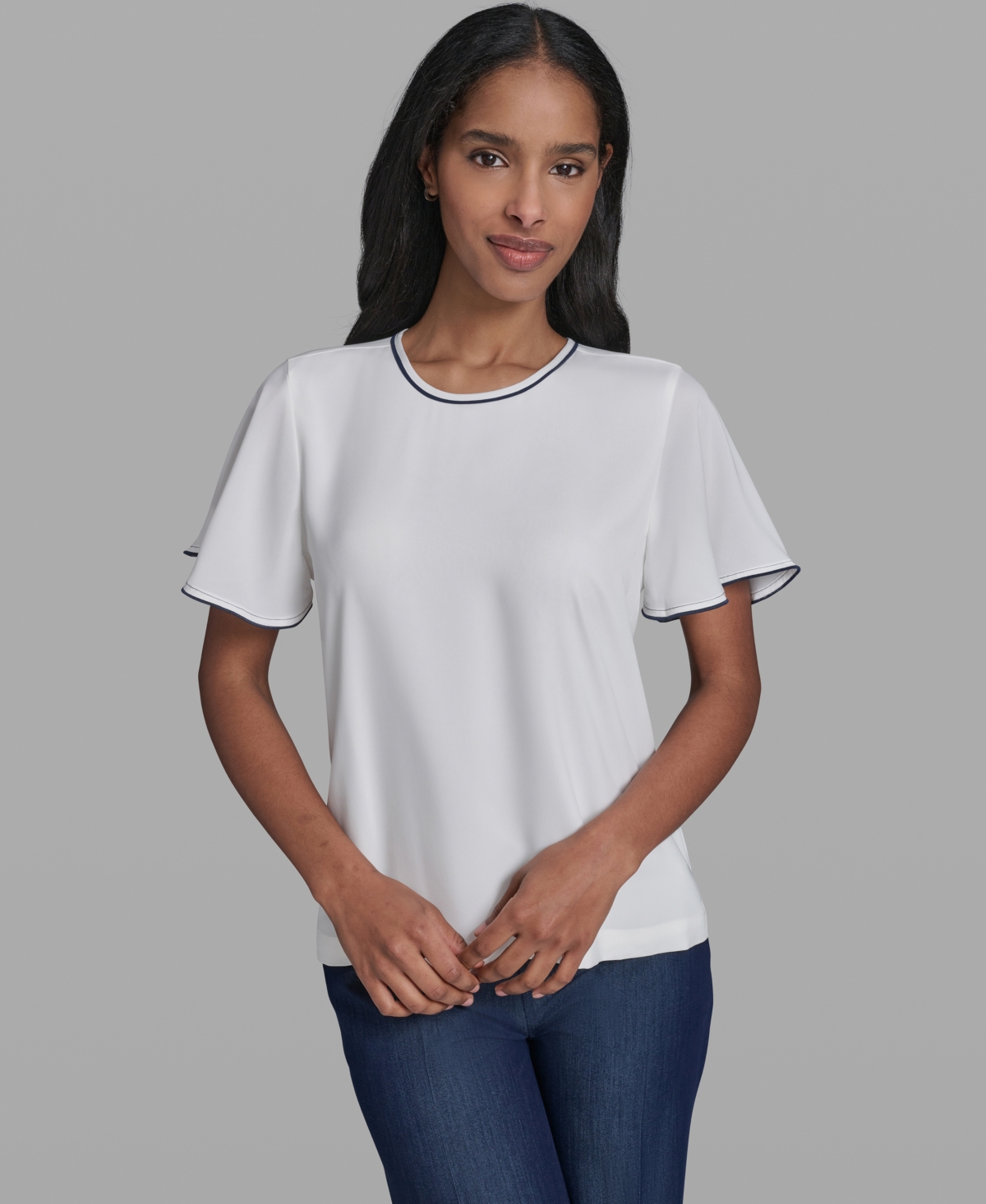 Click here for Karl Lagerfeld Paris Womens Crew Neck Short-Sleeve... prices