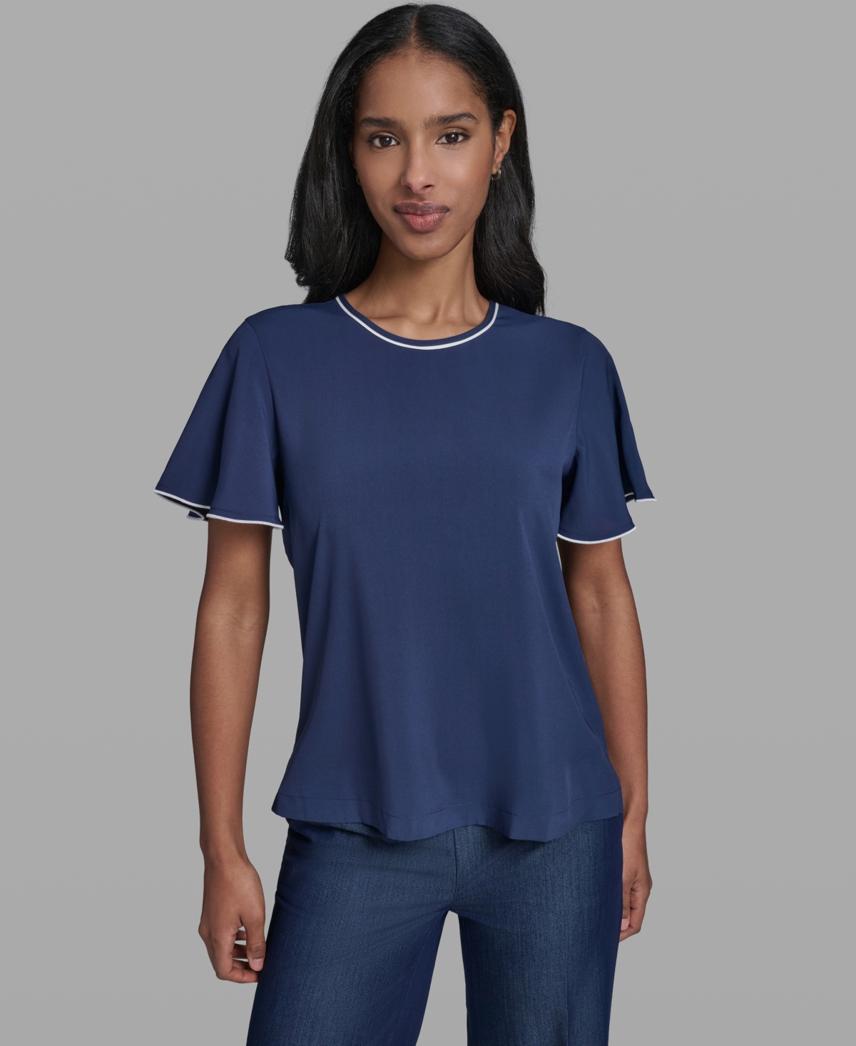 Click here for Karl Lagerfeld Paris Womens Crew Neck Short-Sleeve... prices