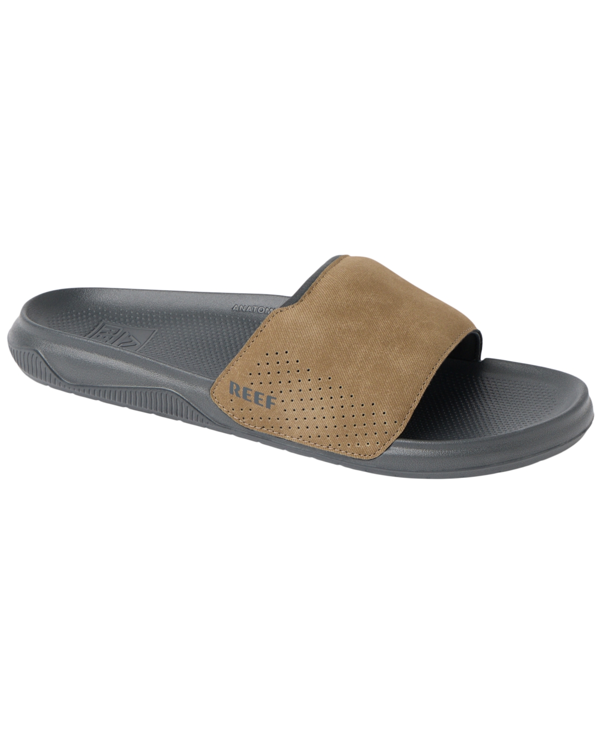 Click here for Reef Mens Slip-On Slides - Gray/Tan prices
