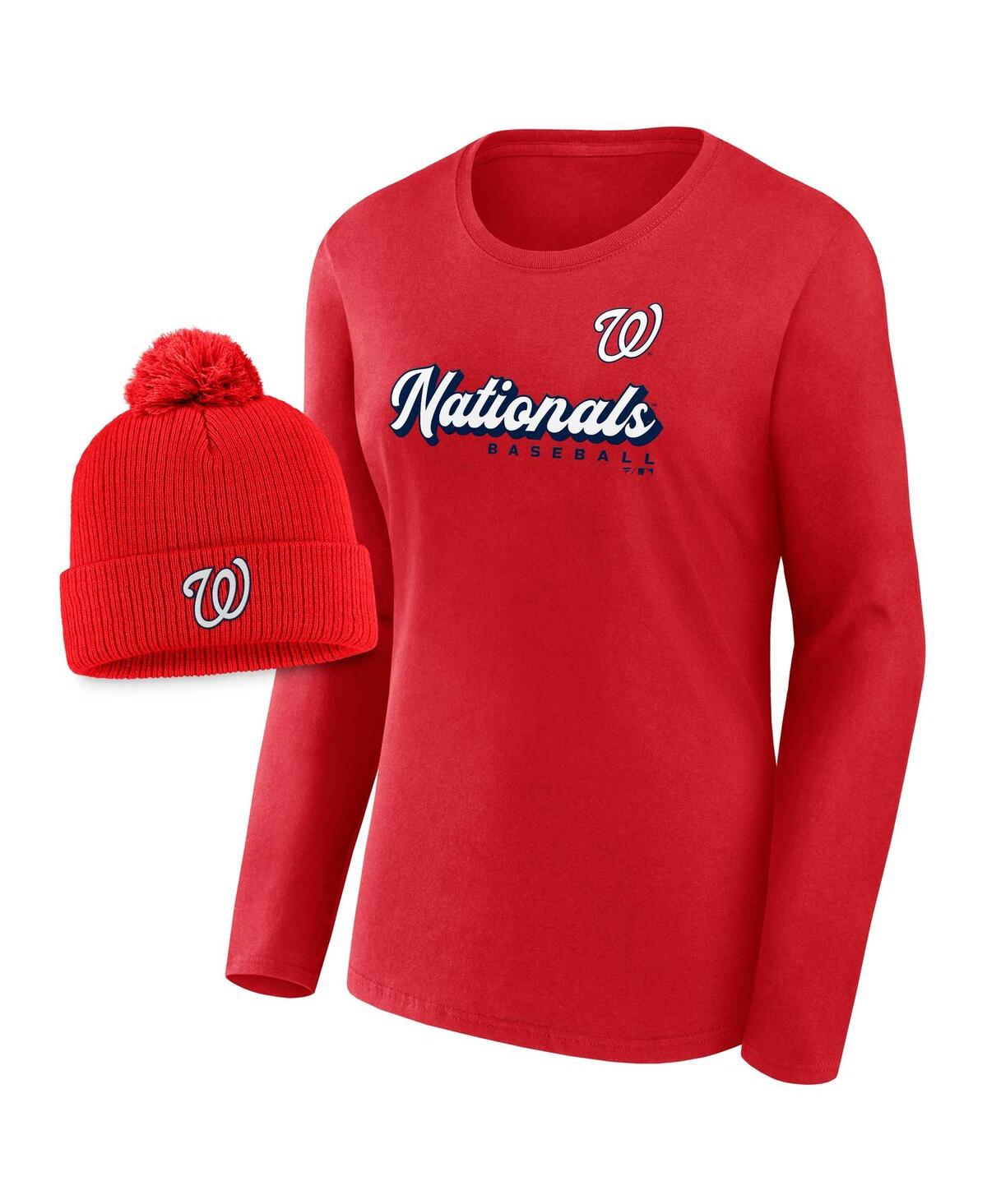 Click here for Fanatics Womens 2-Piece Red Washington Nationals R... prices