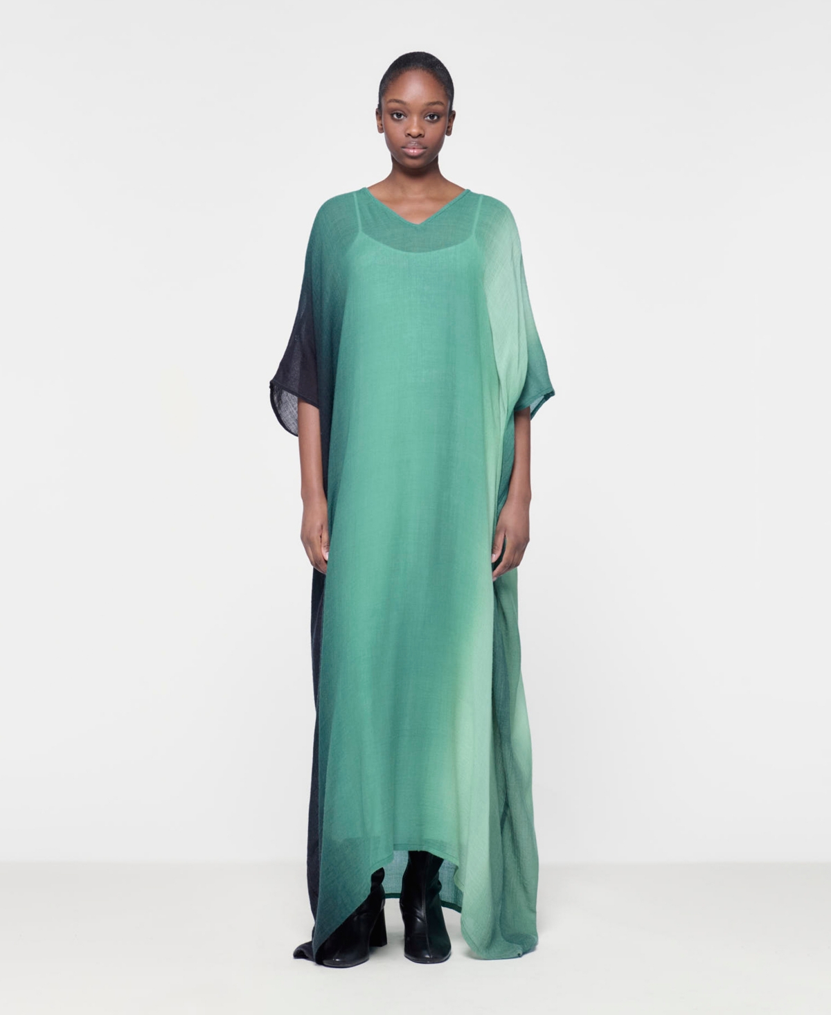 Click here for Leem Womens Vertical Ombre Kaftan Dresses - Green prices