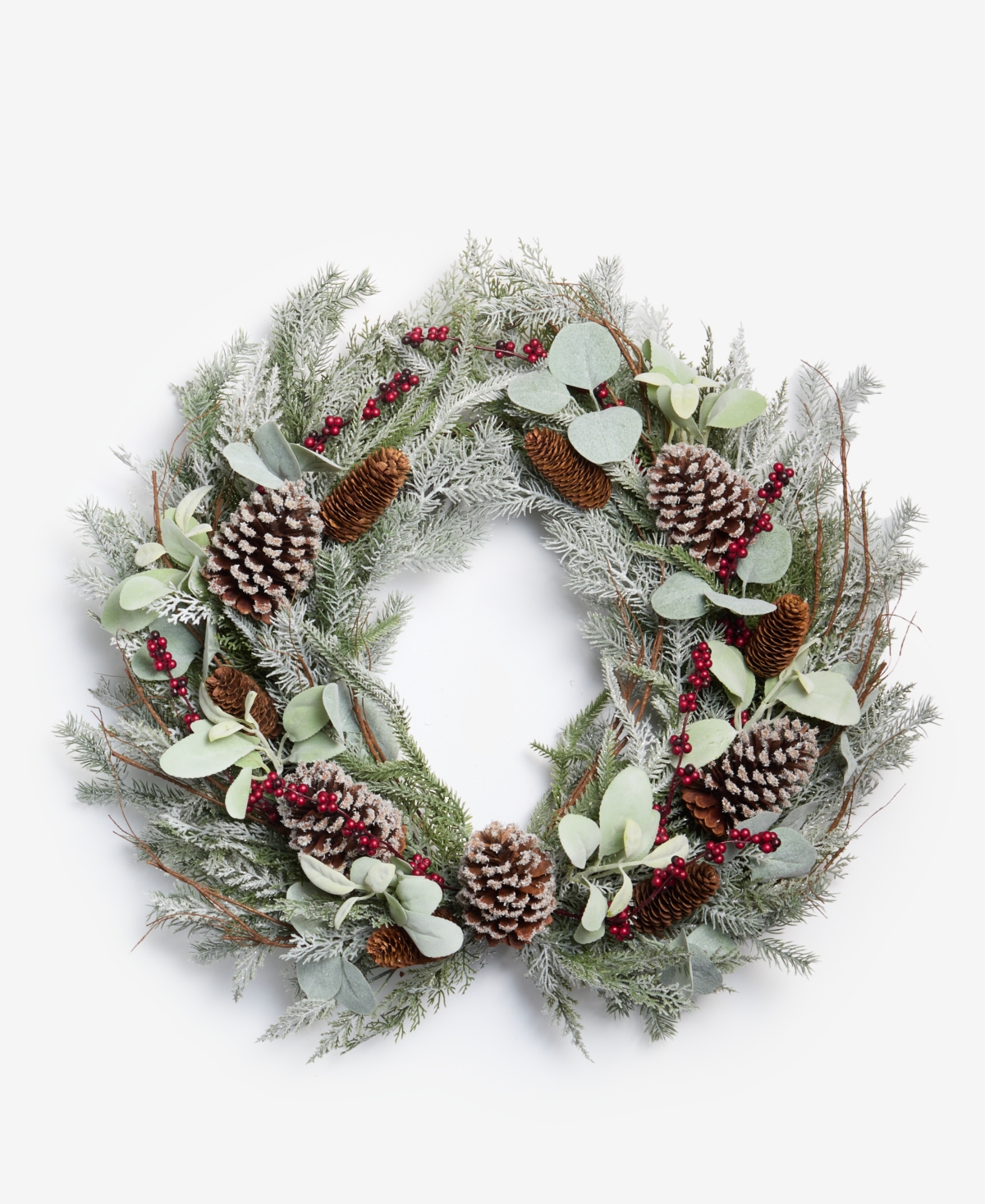 Click here for Holiday Lane Heritage Flocking Wreath with Pine Co... prices