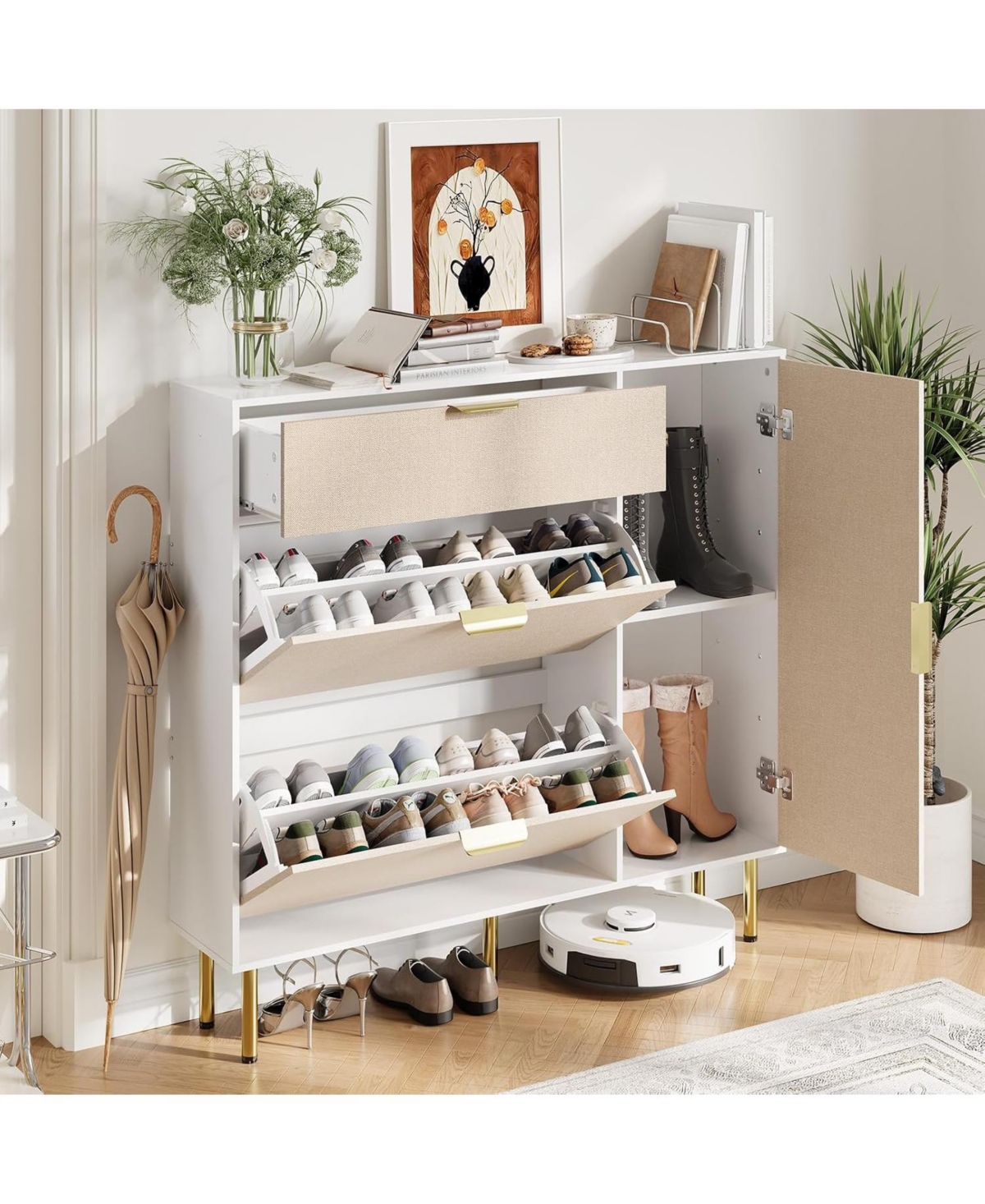 Click here for gaomon Shoe Storage Cabinet with with 2 Flip Drawe... prices