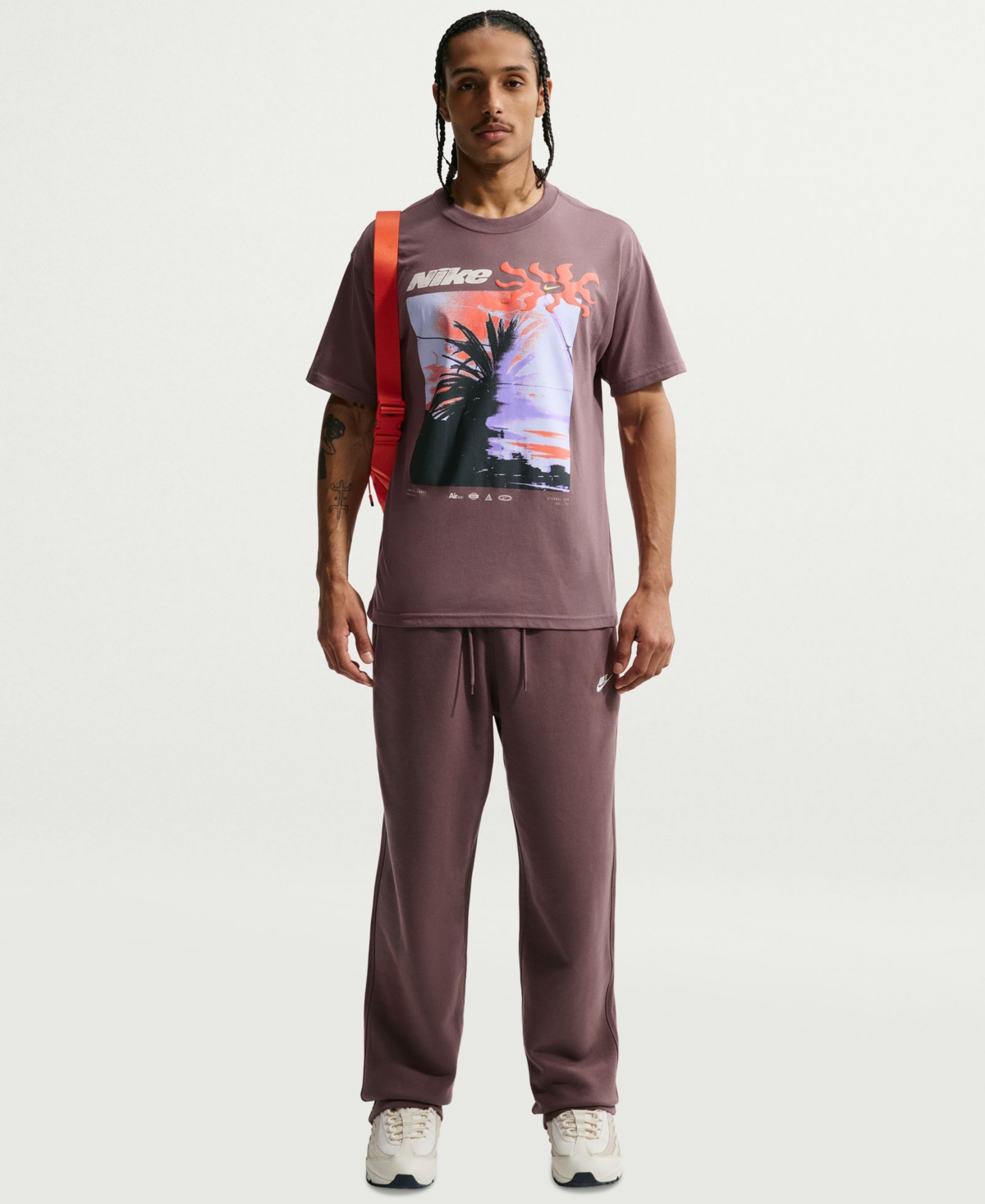 Click here for Nike Mens Club Brushed Fleece Open Hem Pants - Tat... prices
