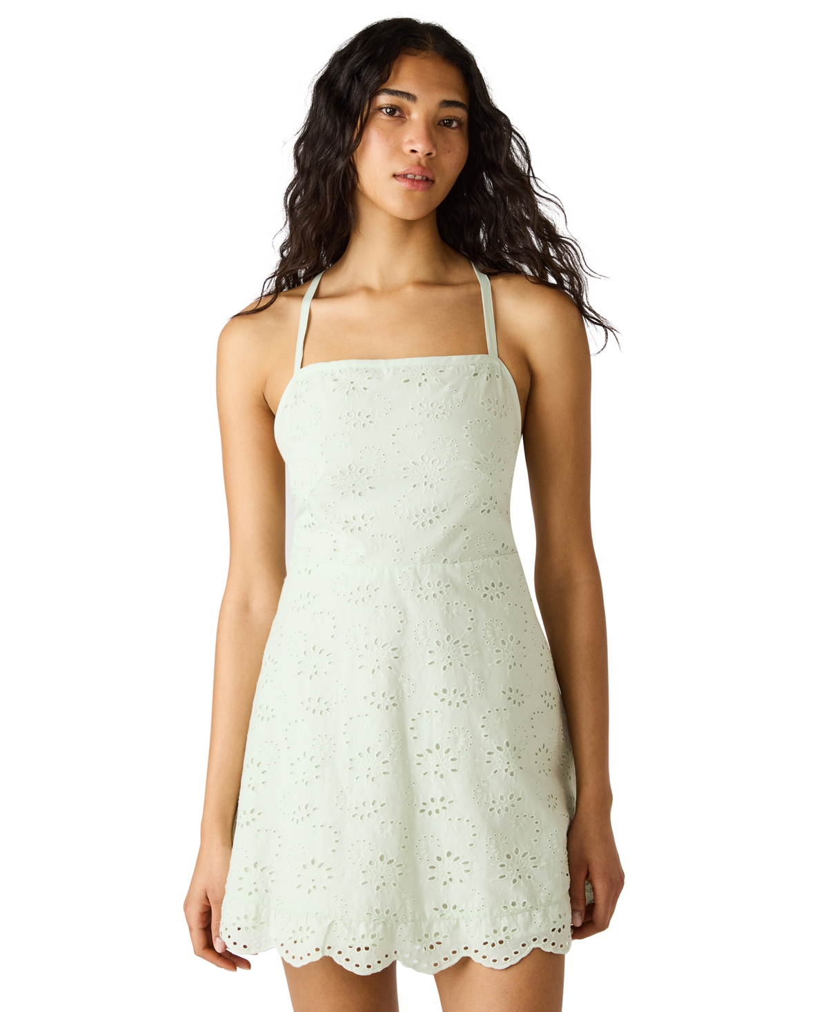 Click here for Steve Madden Womens Riyan Square Neck Dress - Gree... prices