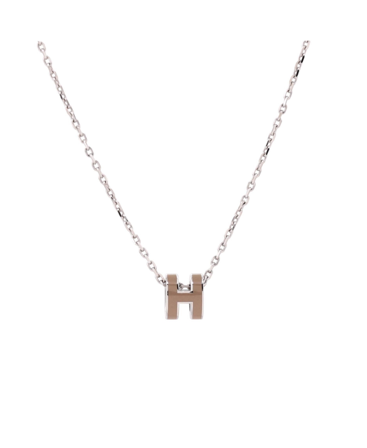 Click here for Pre-Owned HERMES Pop H Pendant Chain Necklace - En... prices